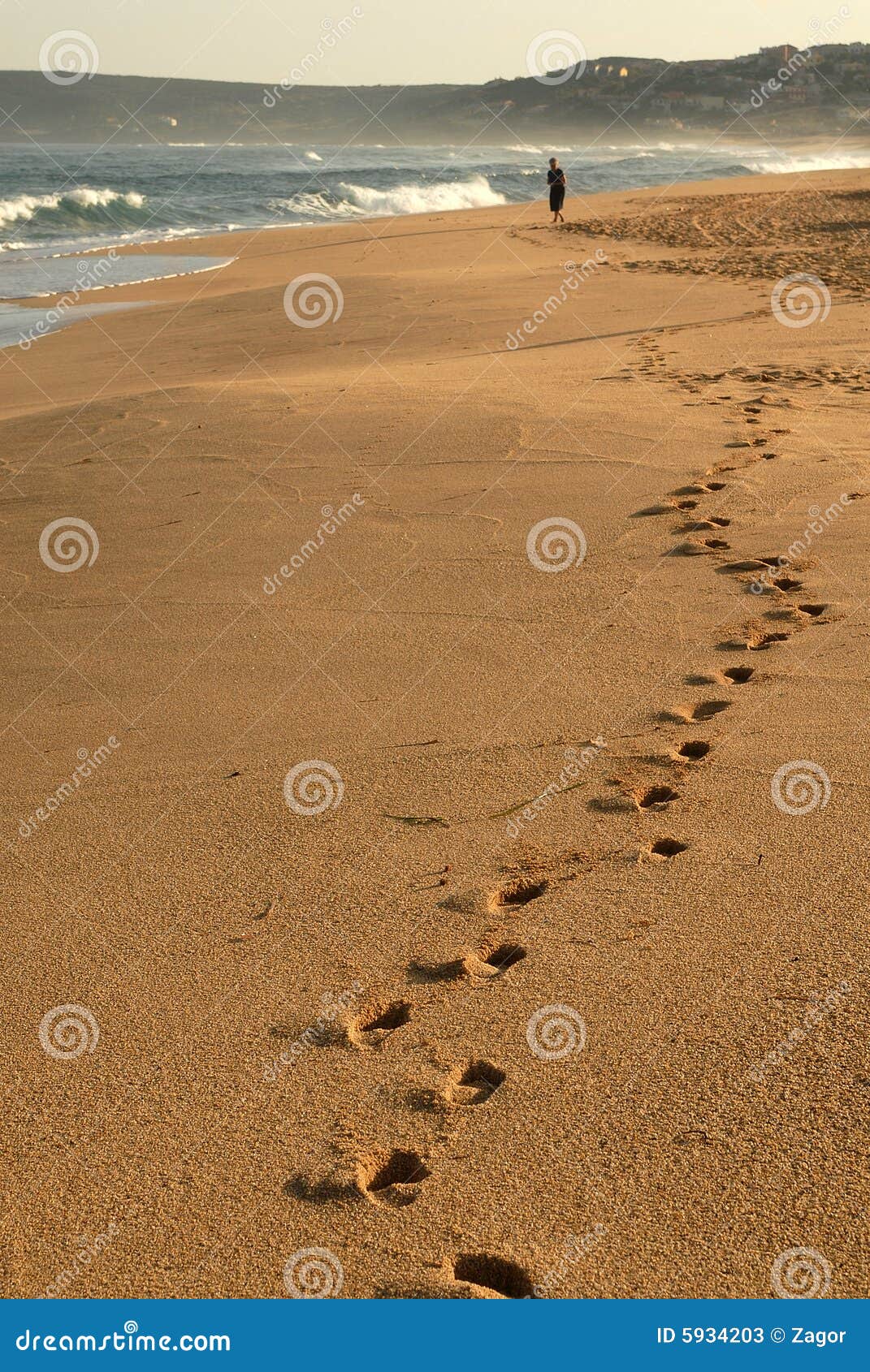 Footsteps in the beach stock image. Image of passage, feet - 5934203