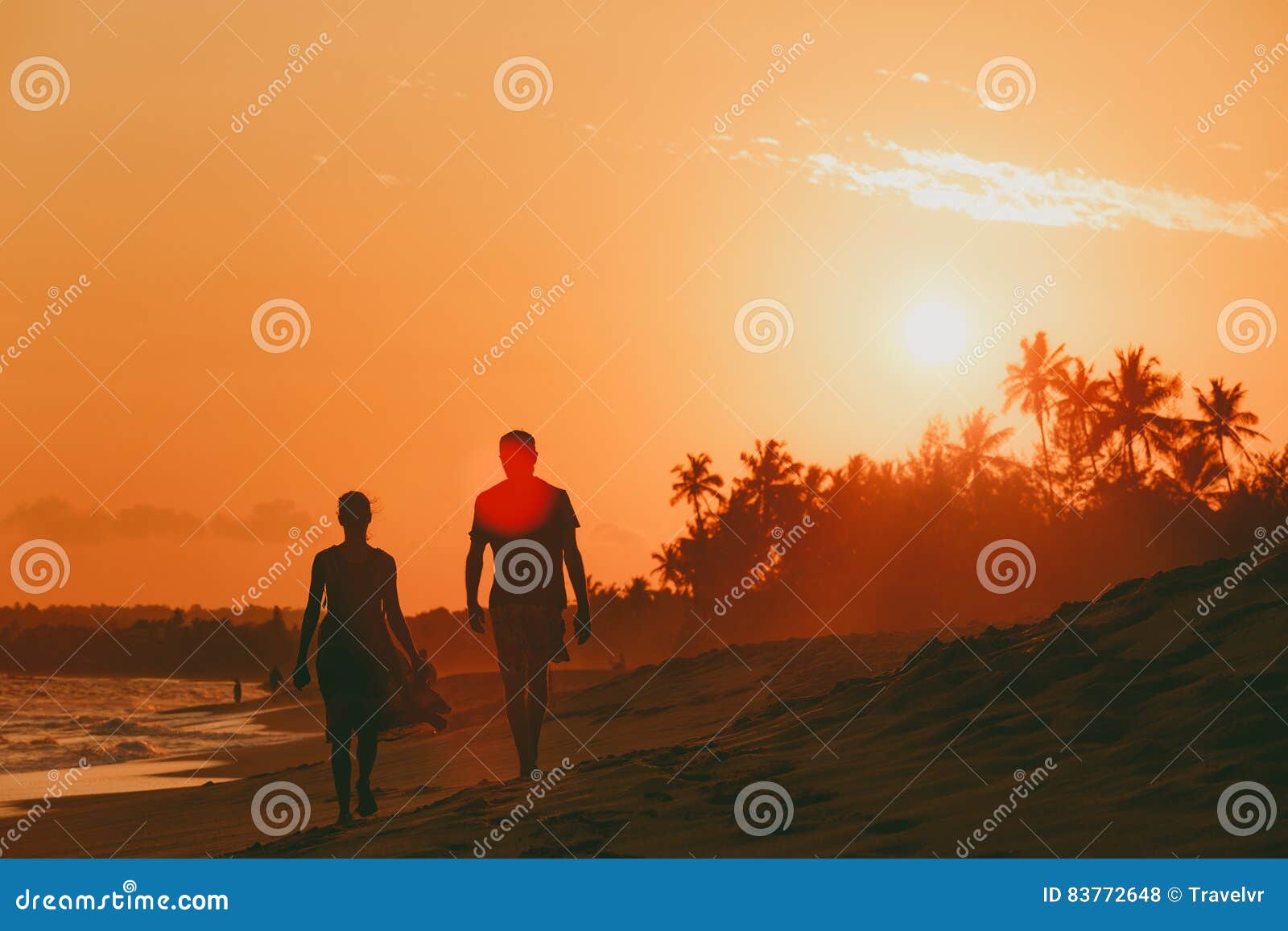 Footsteps on the beach stock photo. Image of palm, barefoot - 83772648
