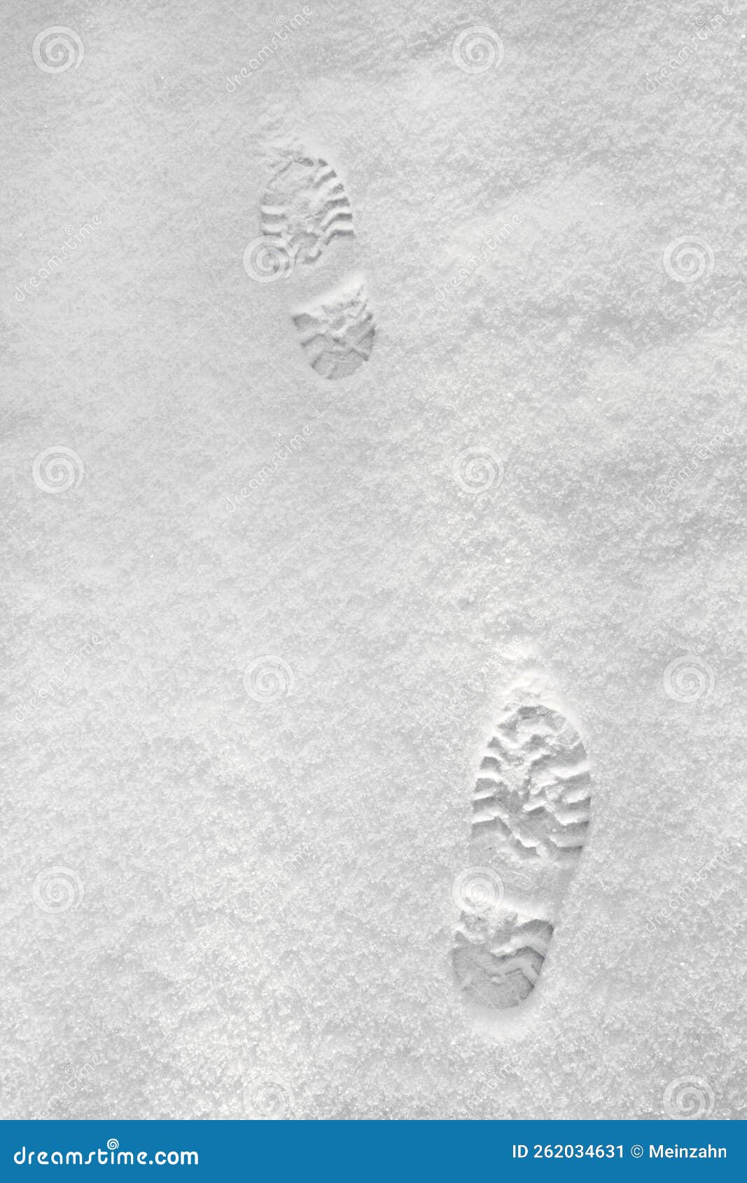 Footsteps in the snow stock image. Image of pathway - 262034631