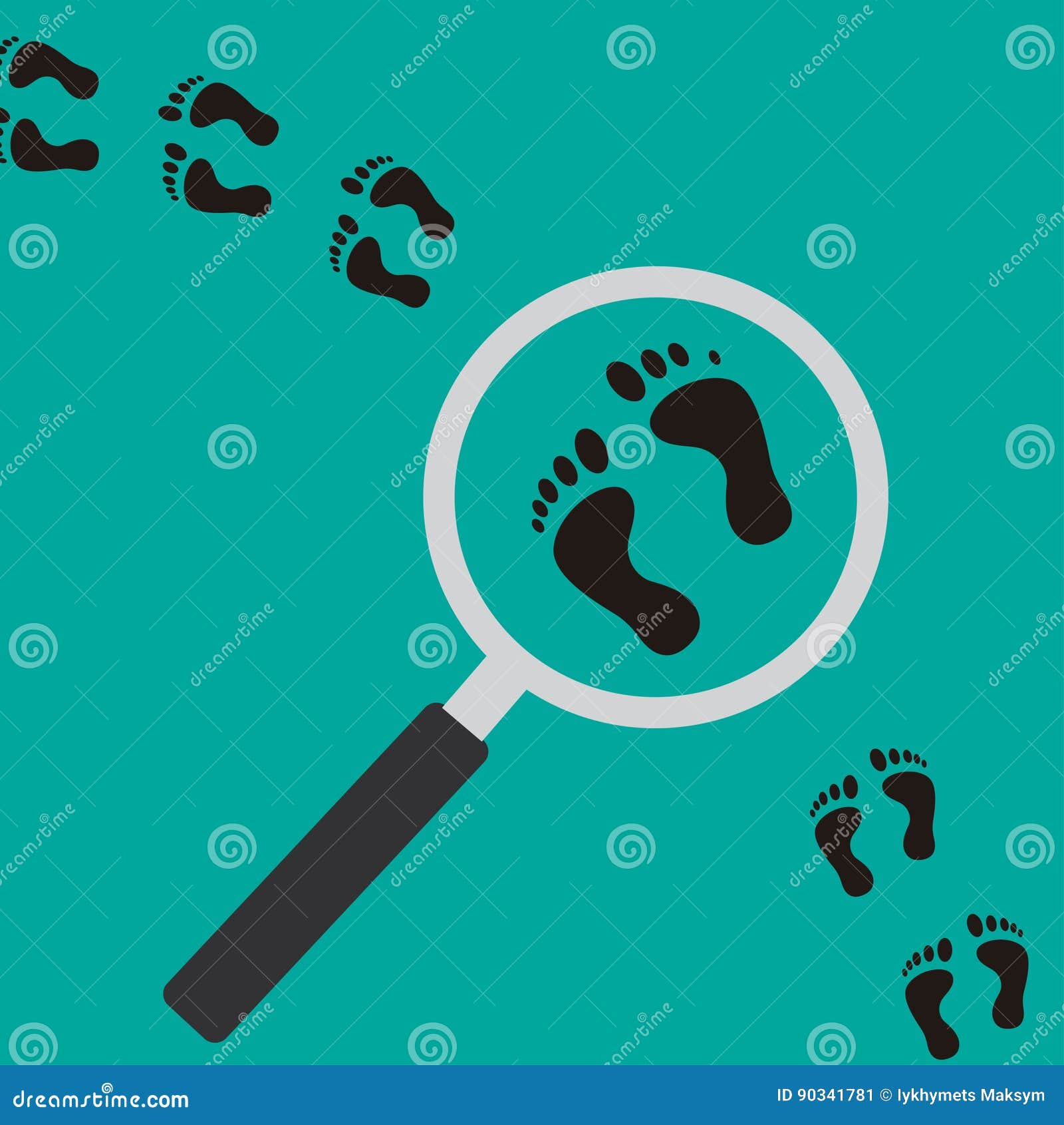 Footsteps flat icon. stock illustration. Illustration of flat - 90341781