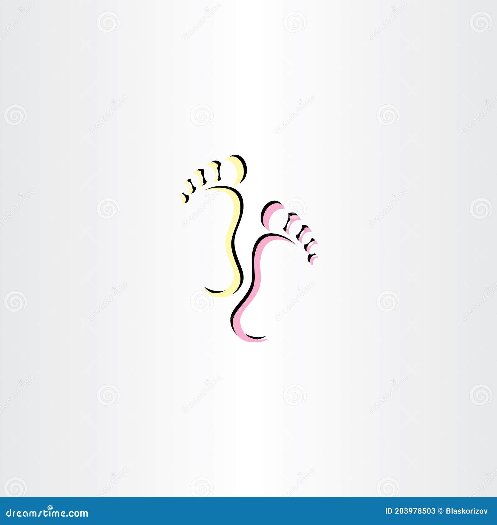 Footsteps Foot Icon Logo Vector Stock Vector - Illustration of symbol ...