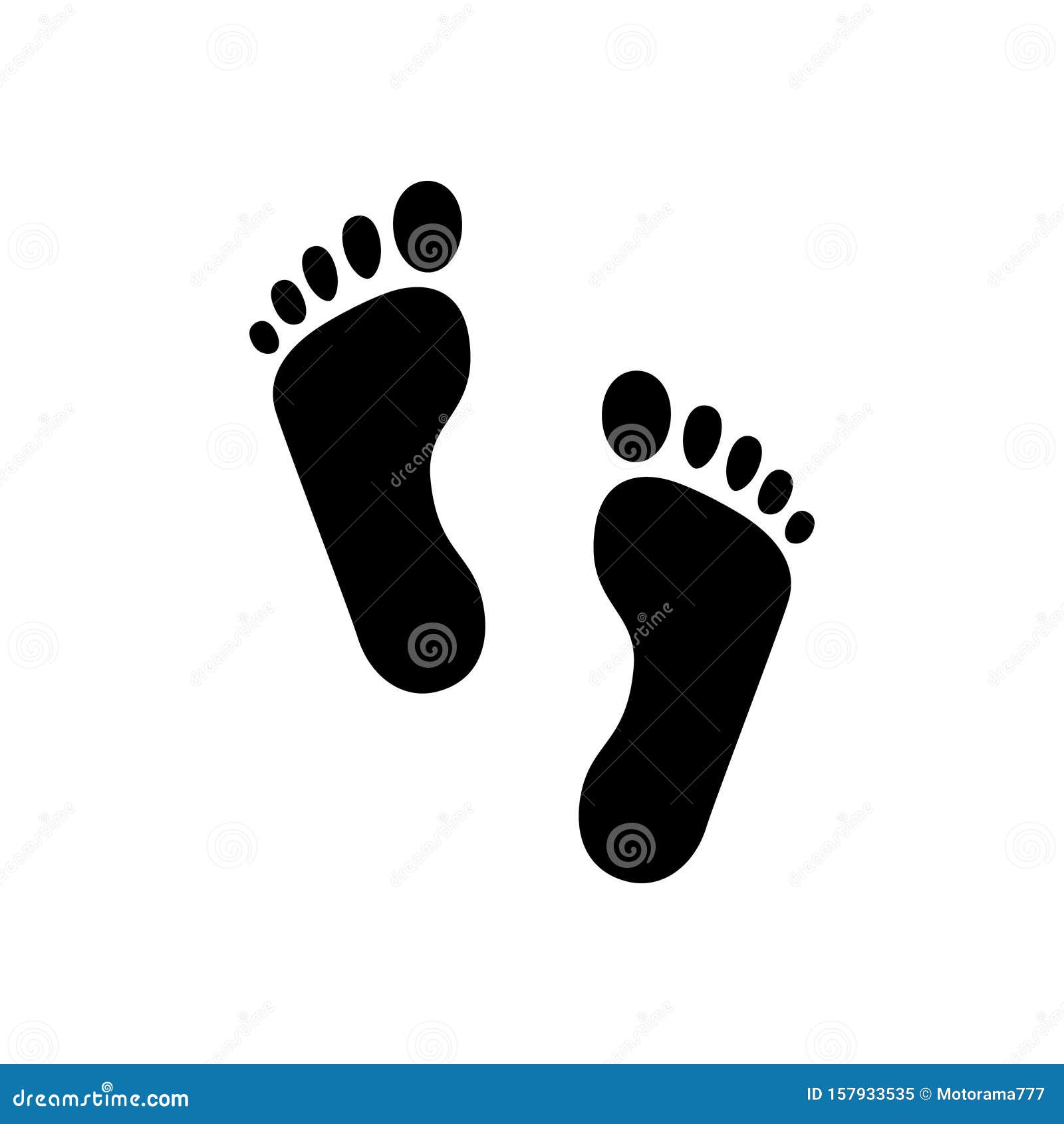 Footsteps Icon or Footprint Silhouette Stock Vector - Illustration of ...