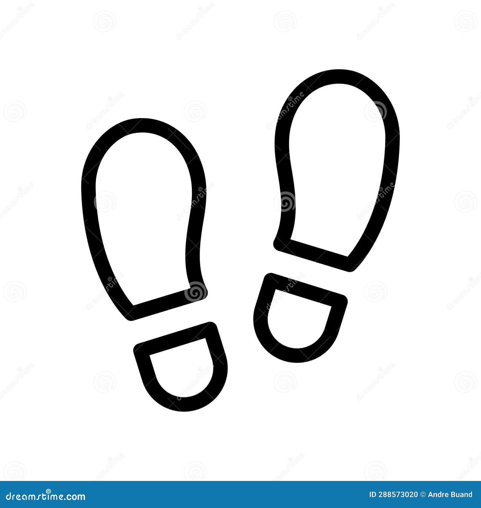 Footsteps Line Icon Illustration Vector Graphic Stock Illustration ...