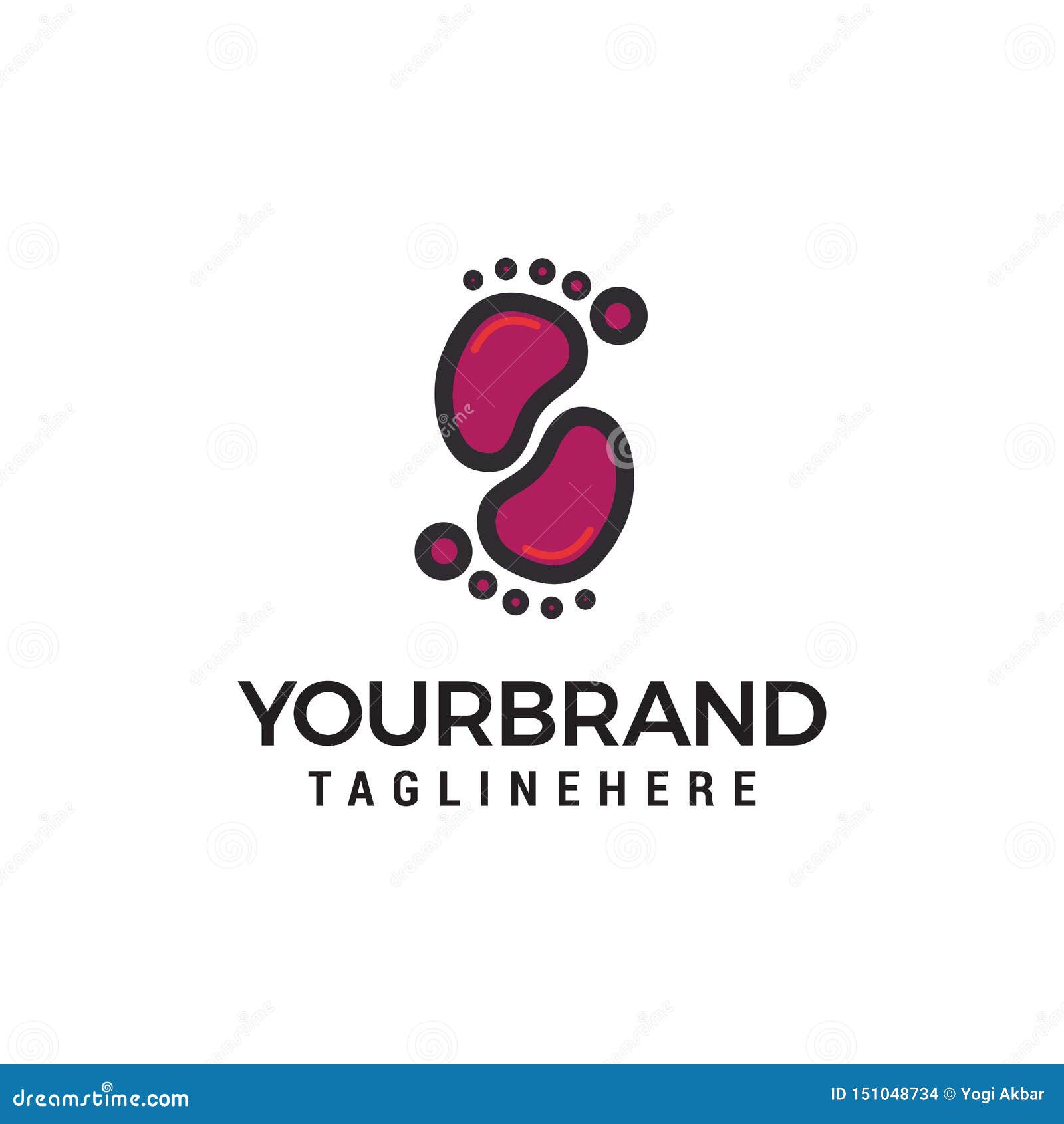 Footsteps Logo Design Concept Template Vector Illustration ...