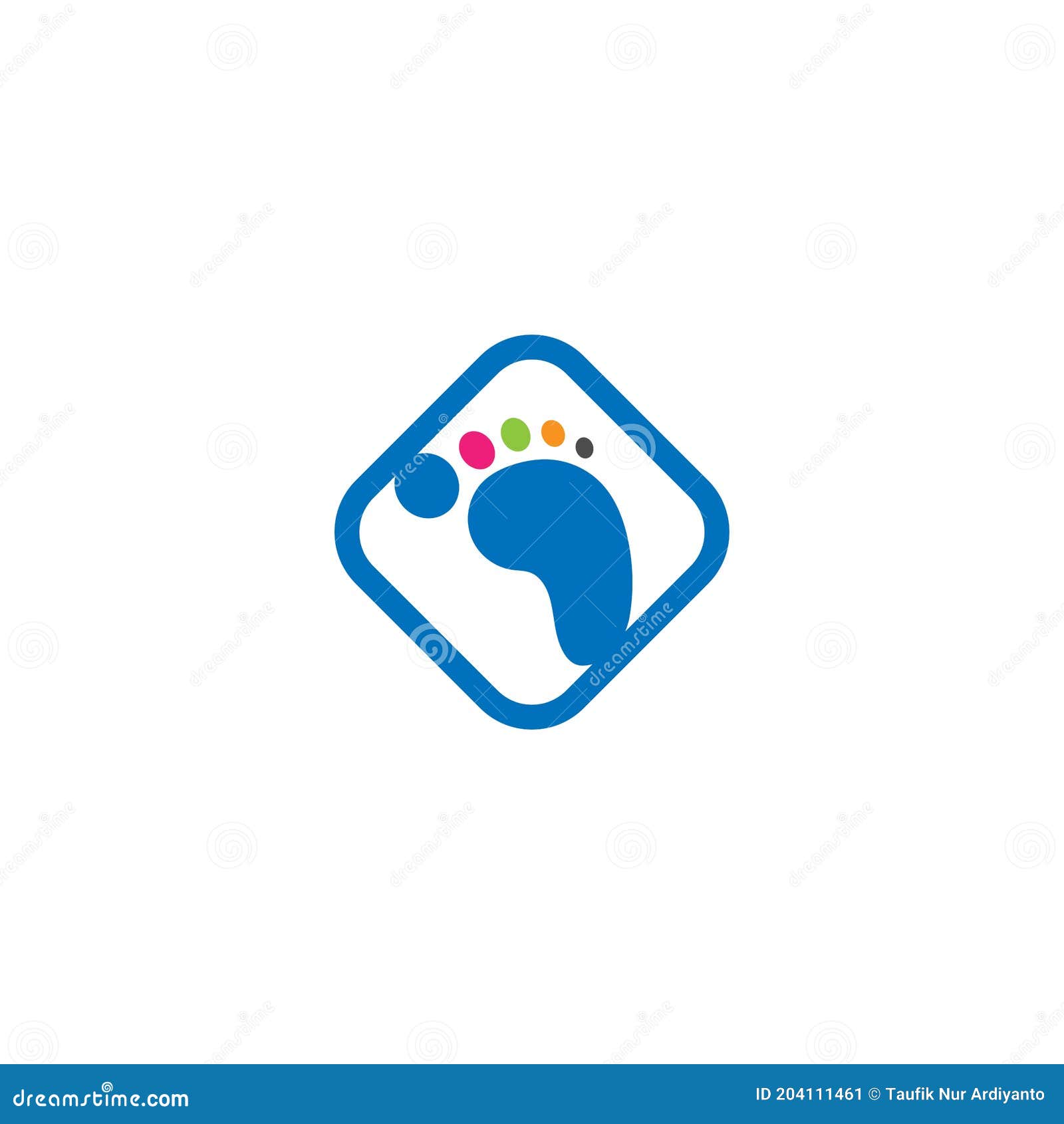 Footsteps Logo Icon Design Template Stock Illustration - Illustration ...