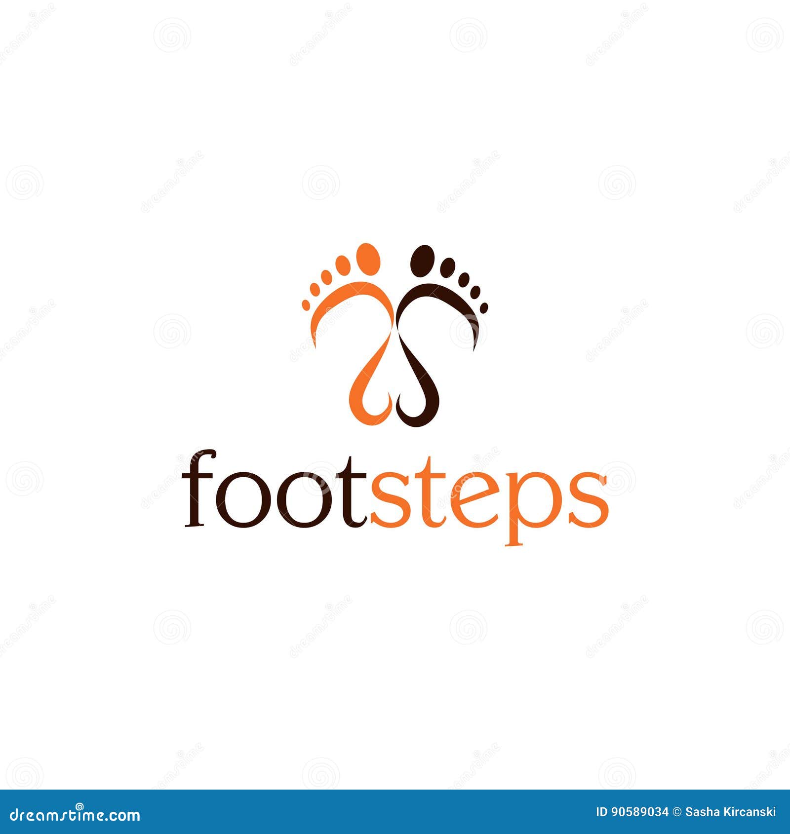 Footsteps logo icon stock vector. Illustration of health - 90589034