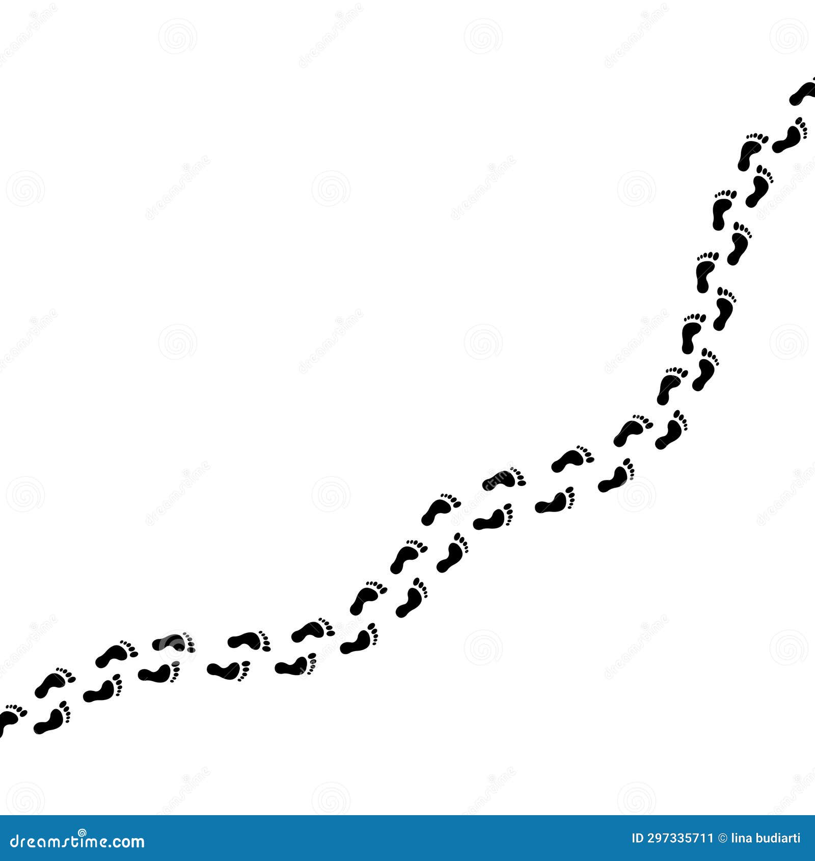 Footsteps Print Route Design Stock Illustration - Illustration of shoe ...