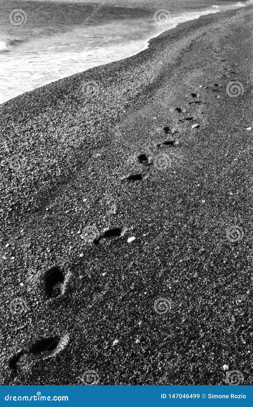 Footsteps stock image. Image of seaside, desert, nature - 147046499