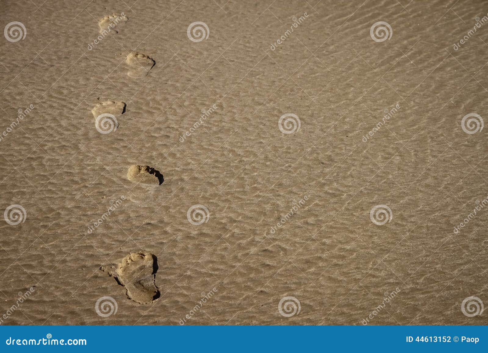 Footsteps in the sand stock photo. Image of dunes, lonely - 44613152
