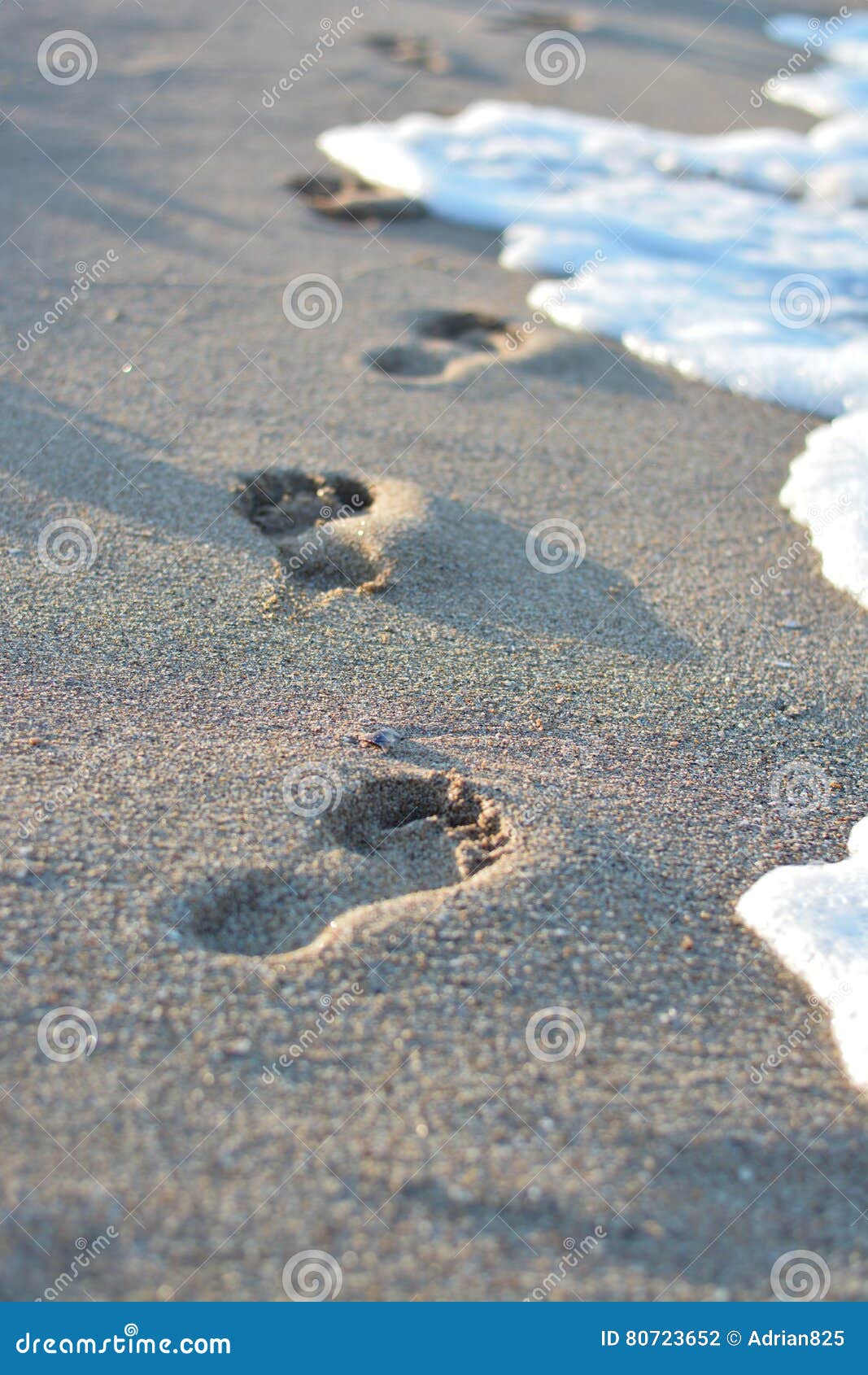 Footsteps in the Sands Suggesting New Life Paths or Ways Stock Photo ...