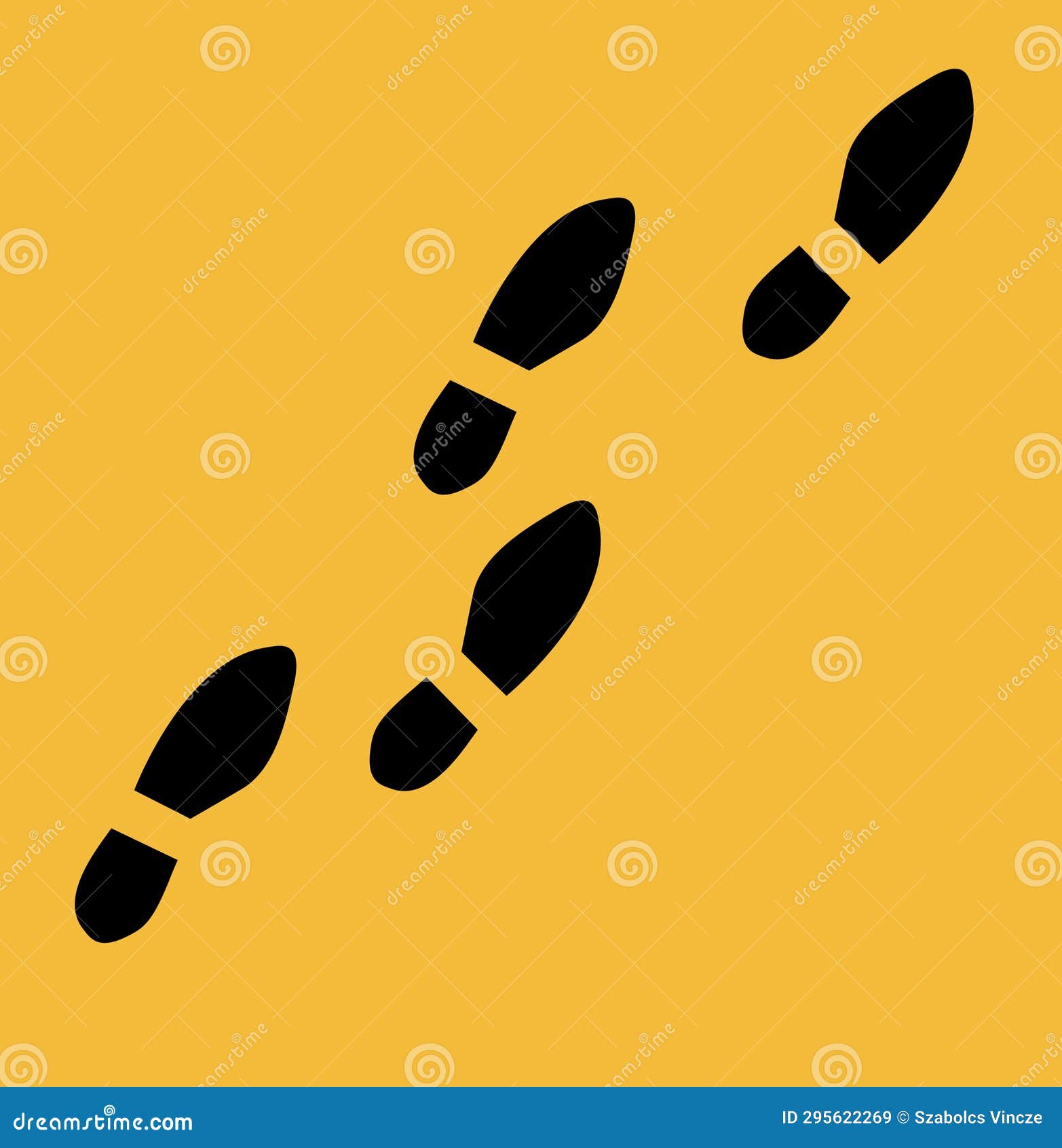 Footsteps silhouette stock vector. Illustration of footprint - 295622269
