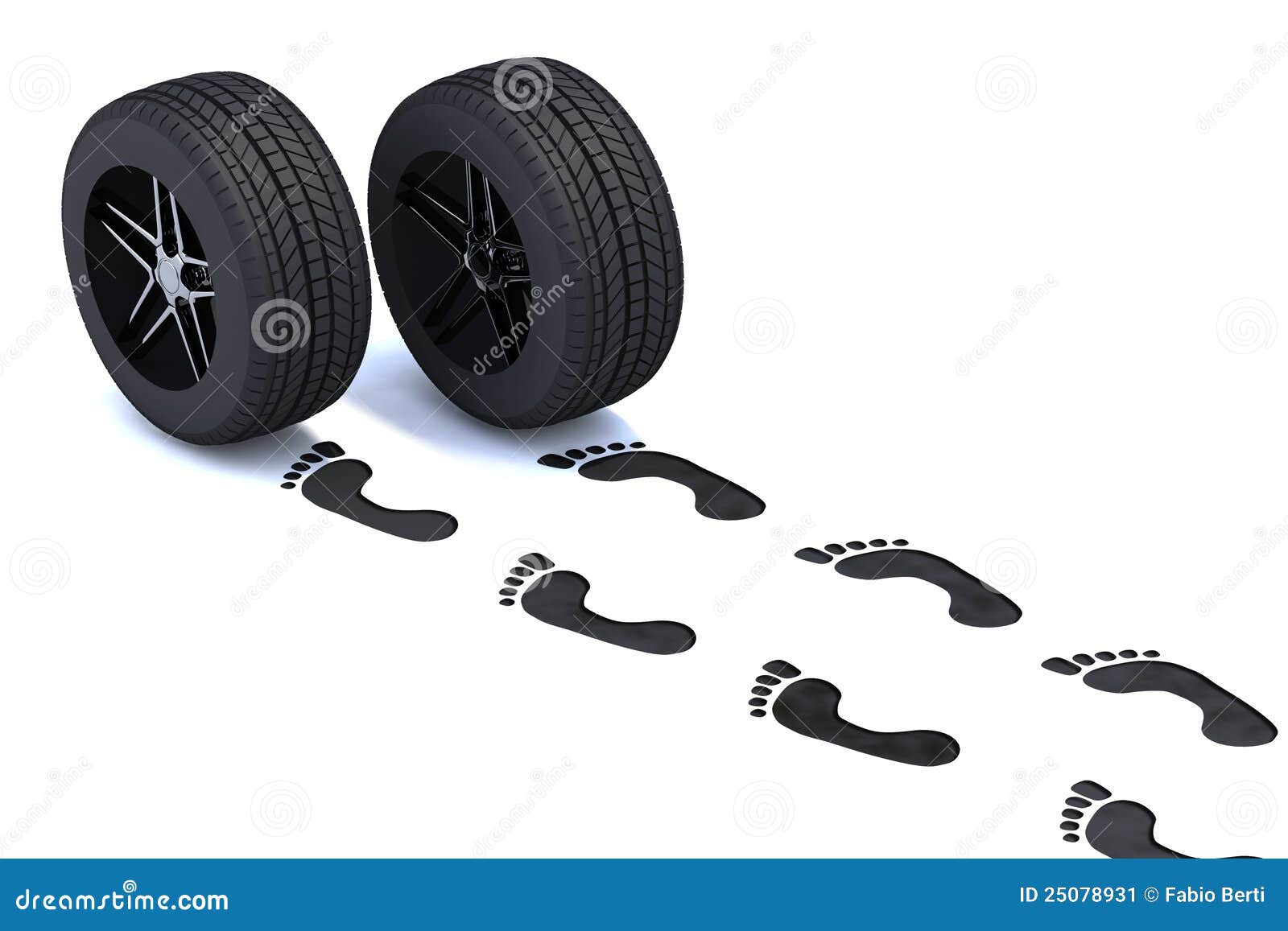 Footsteps Walking Route. Footprint Imprint Way Track, Run Foot Feet ...