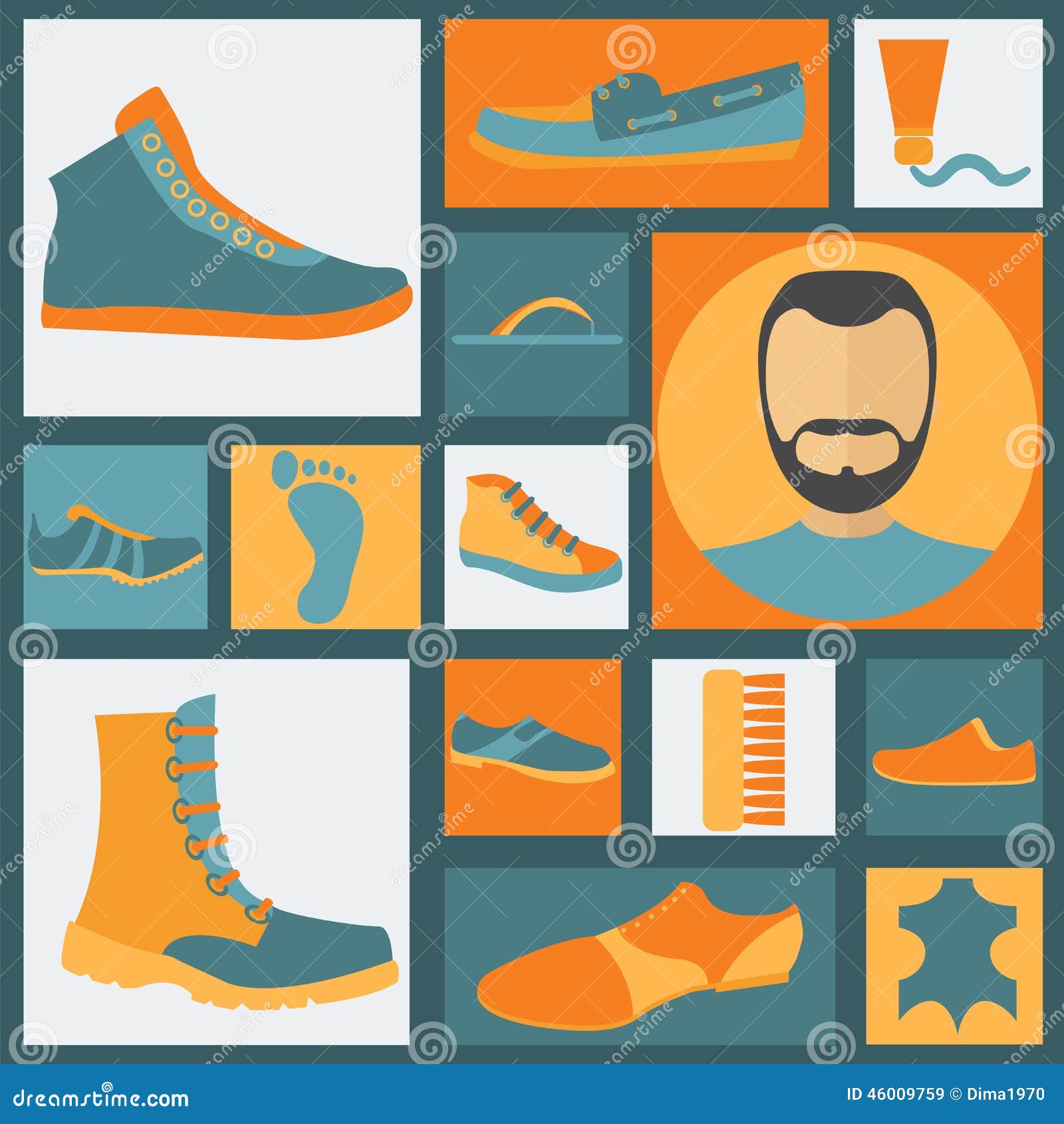 Footwear Elements Icons Set. Easily Edited Stock Vector - Illustration ...