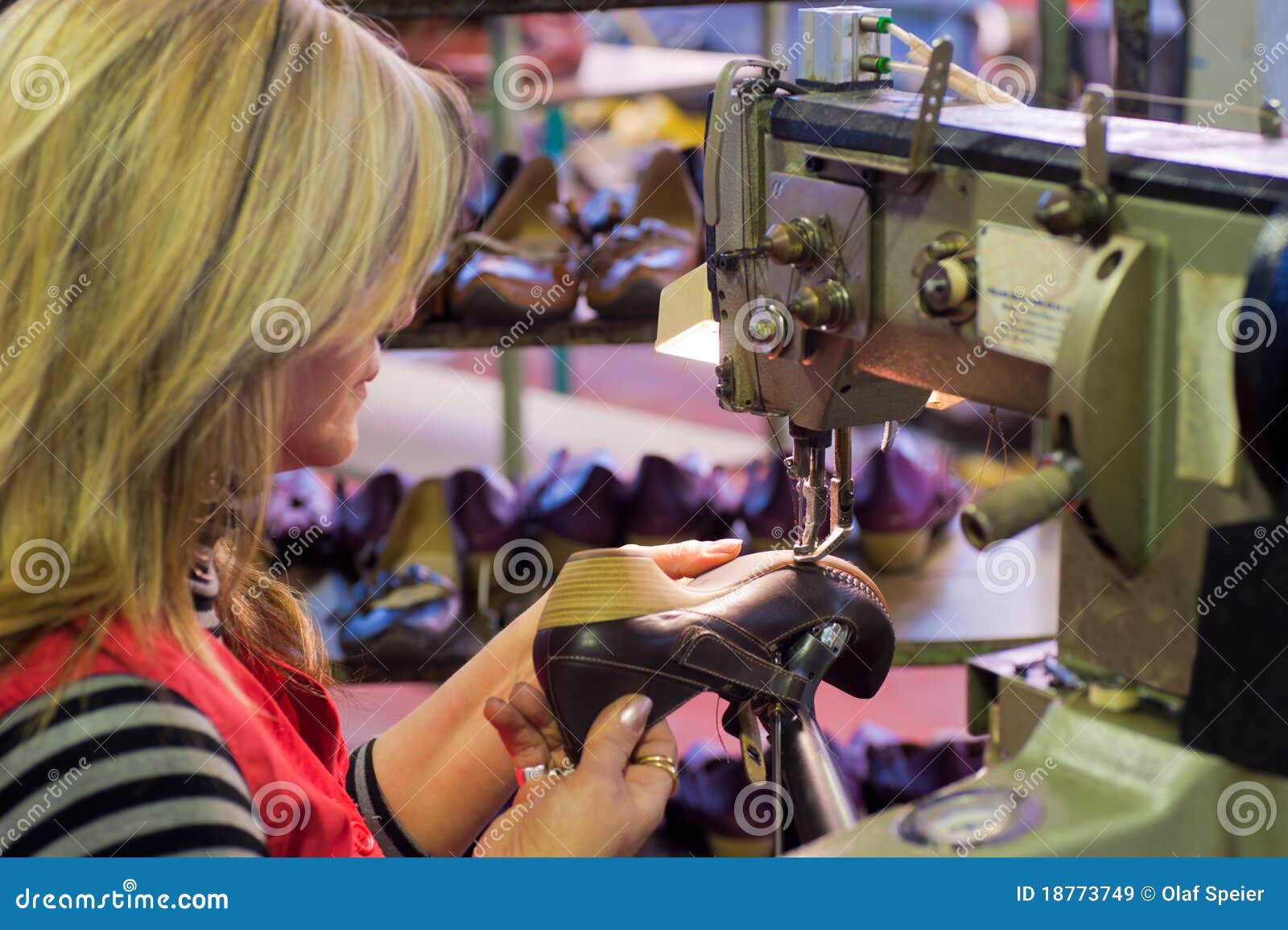 Footwear manufacture stock image. Image of shoe, workshop - 18773749
