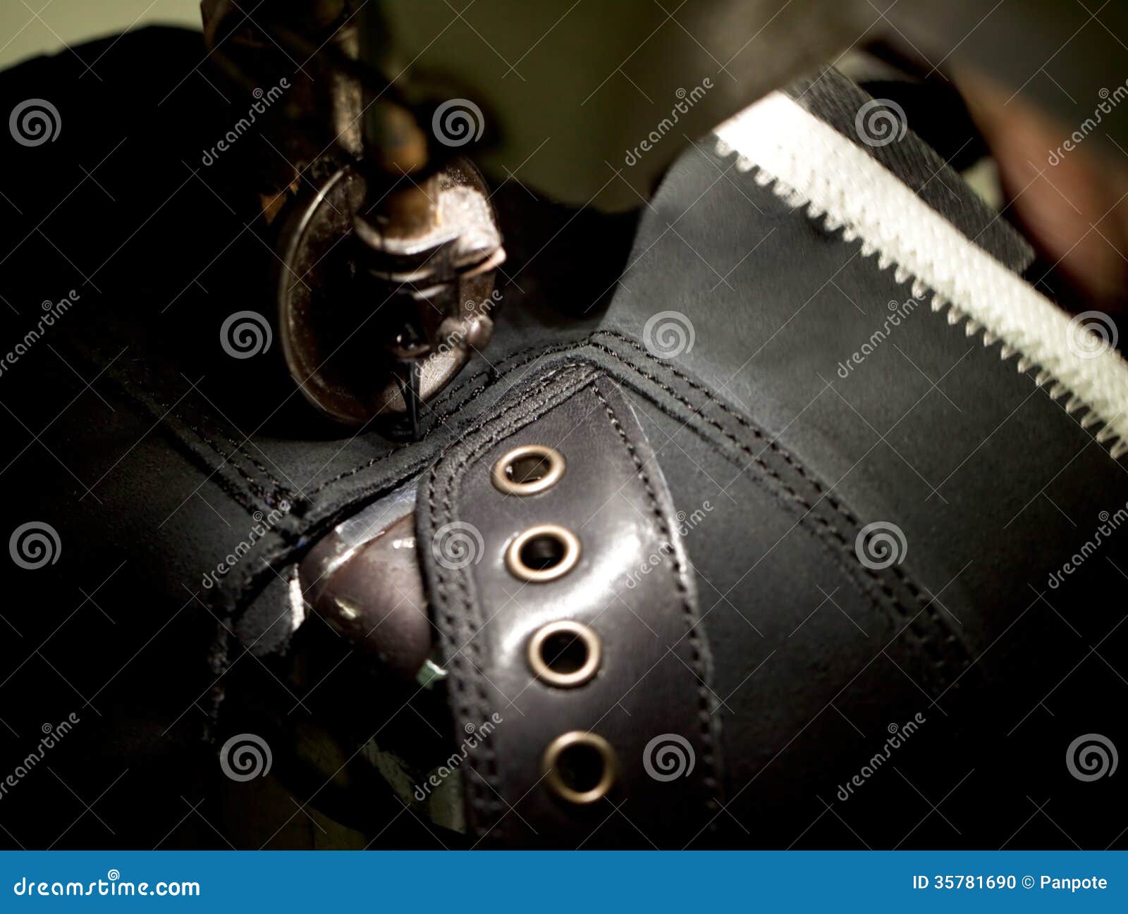 Footwear stitching machine stock photo. Image of industrial - 35781690