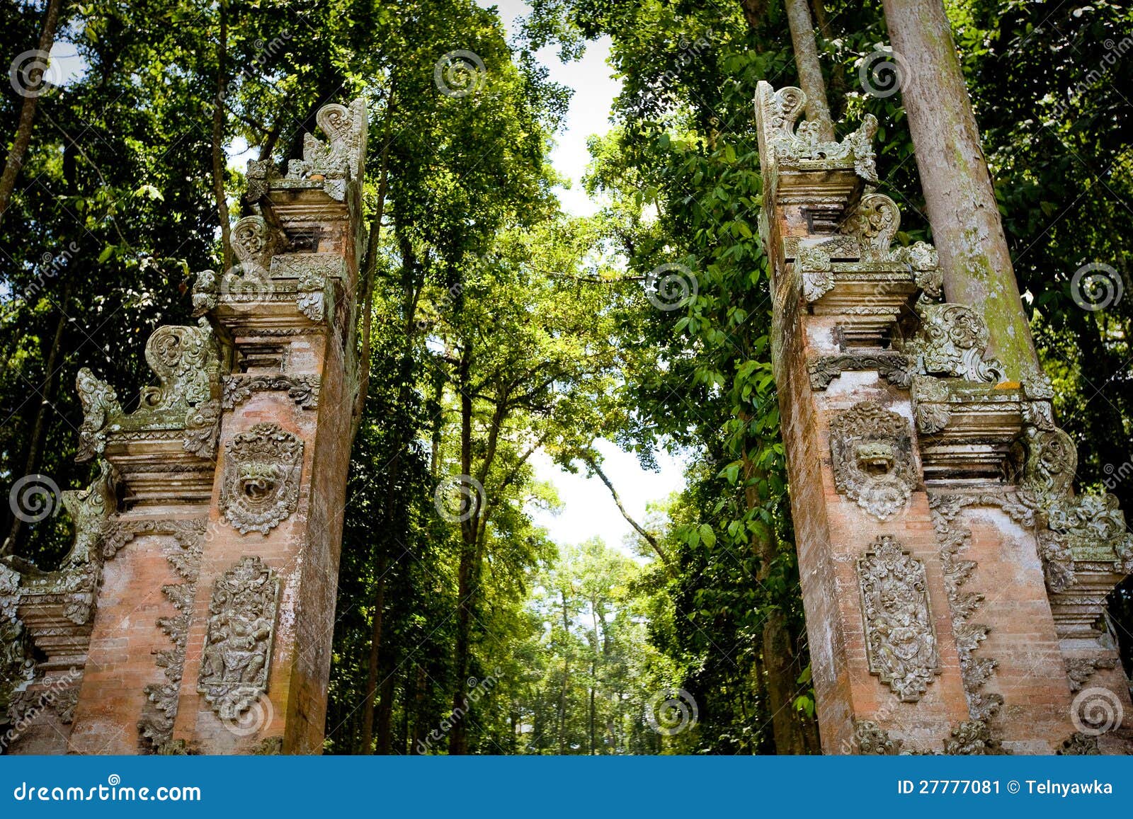 Forêt De Singe Dans Bali (Sangeh) Image stock - Image du monument ...
