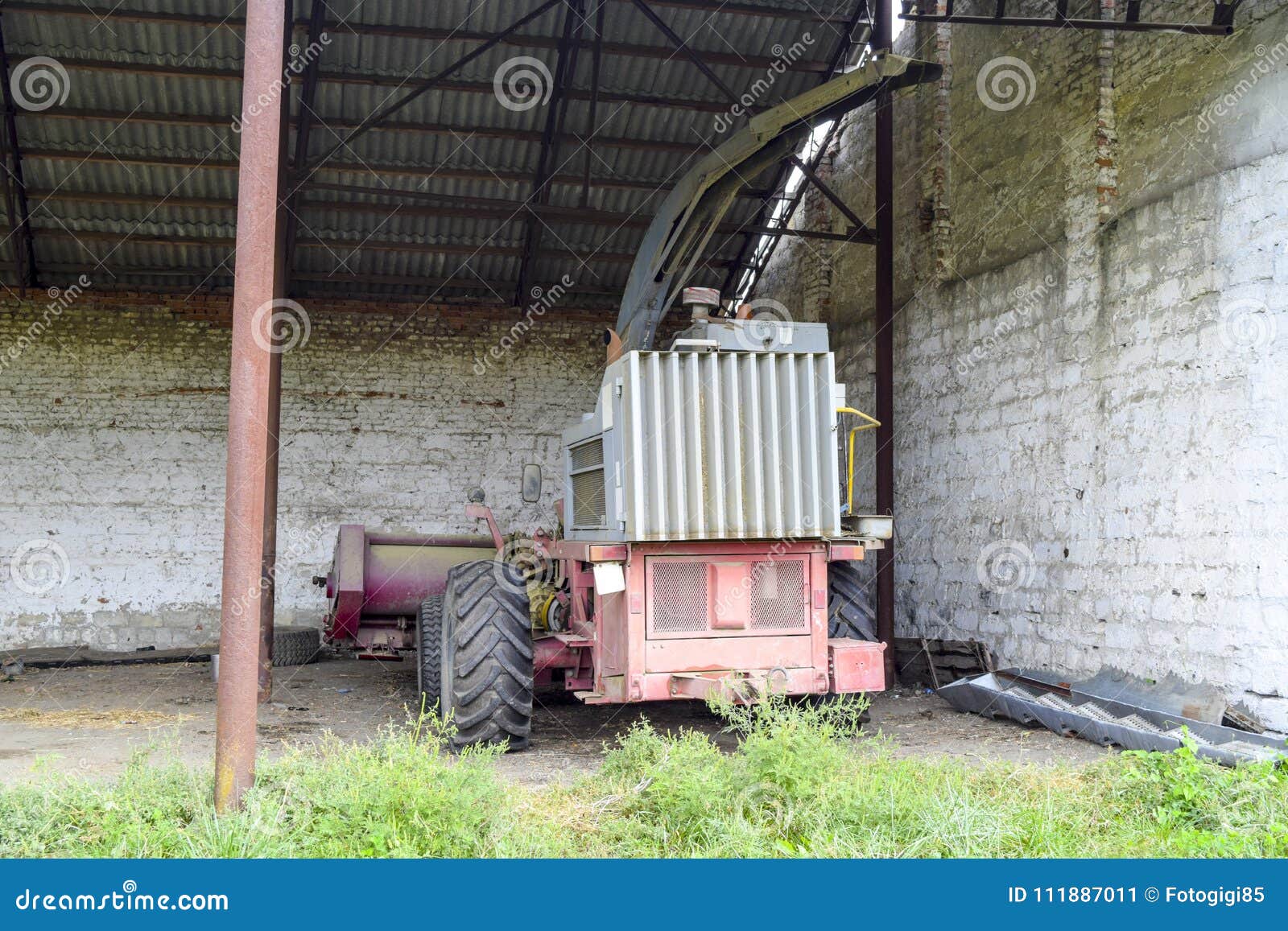 Forage Harvester Ksk100. Old Harvester. Stock Image - Image of grain ...