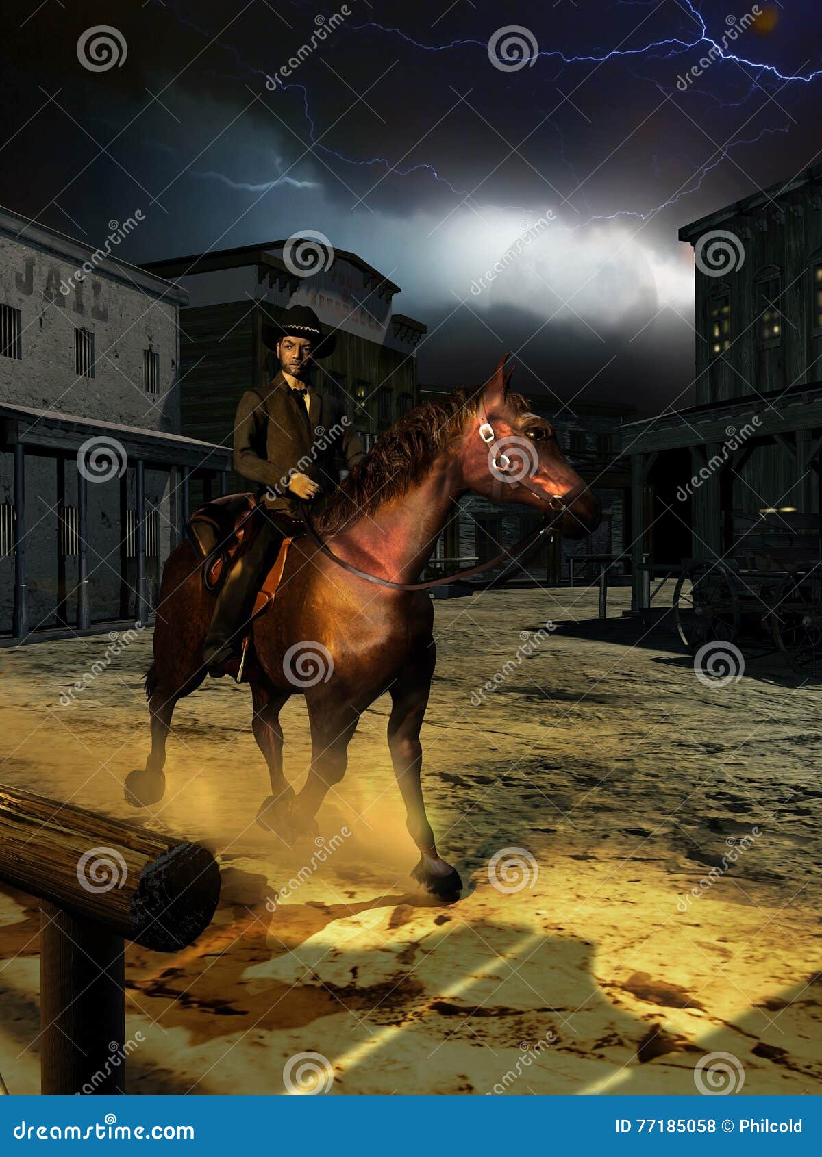 Forastero en la noche stock de ilustración. Ilustración de extracto ...