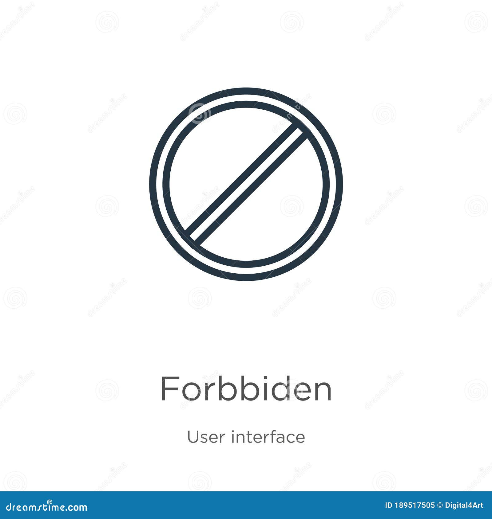 Forbbiden Icon Vector Sign And Symbol Isolated On White Background ...