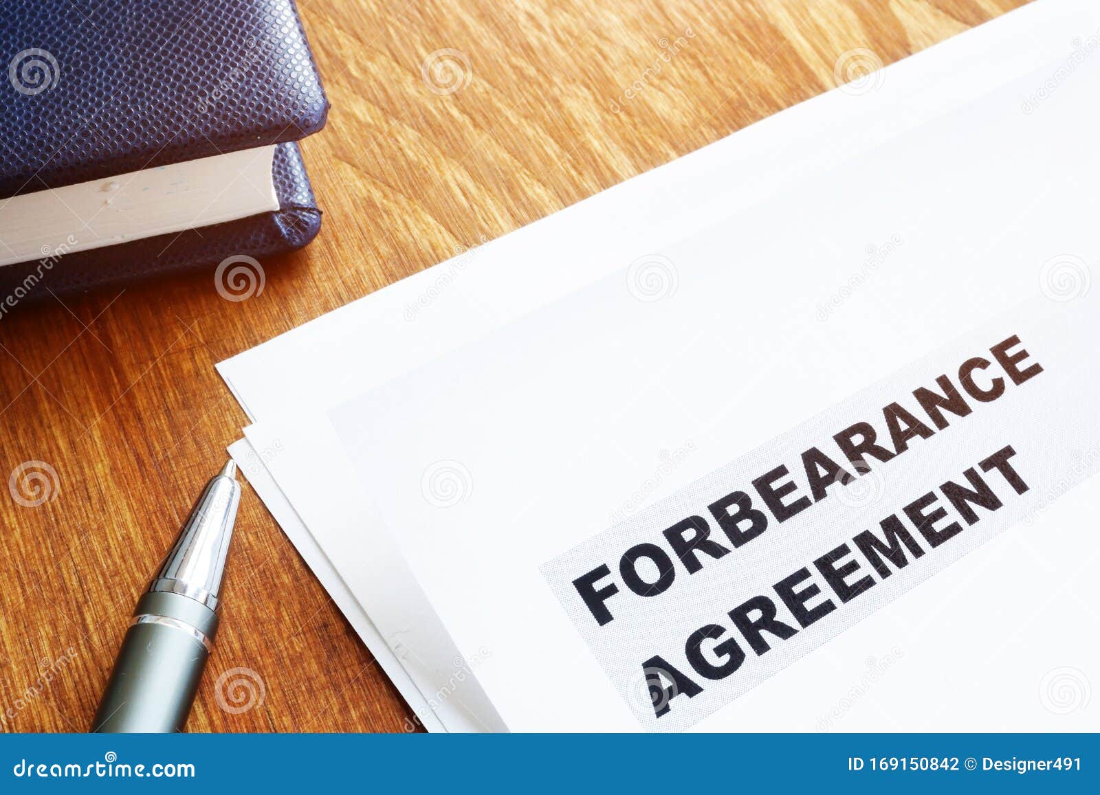 Forbearance Agreement Papers with Pen. Stock Photo - Image of concept ...