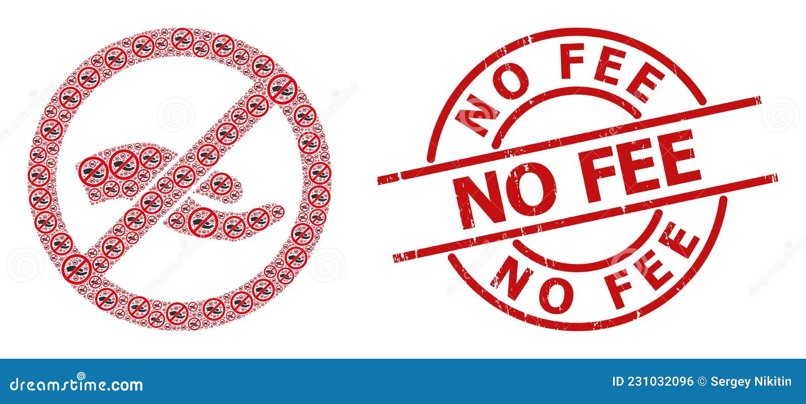 Forbid Asking Hand Icon Recursive Composition and Distress No Fee Badge ...