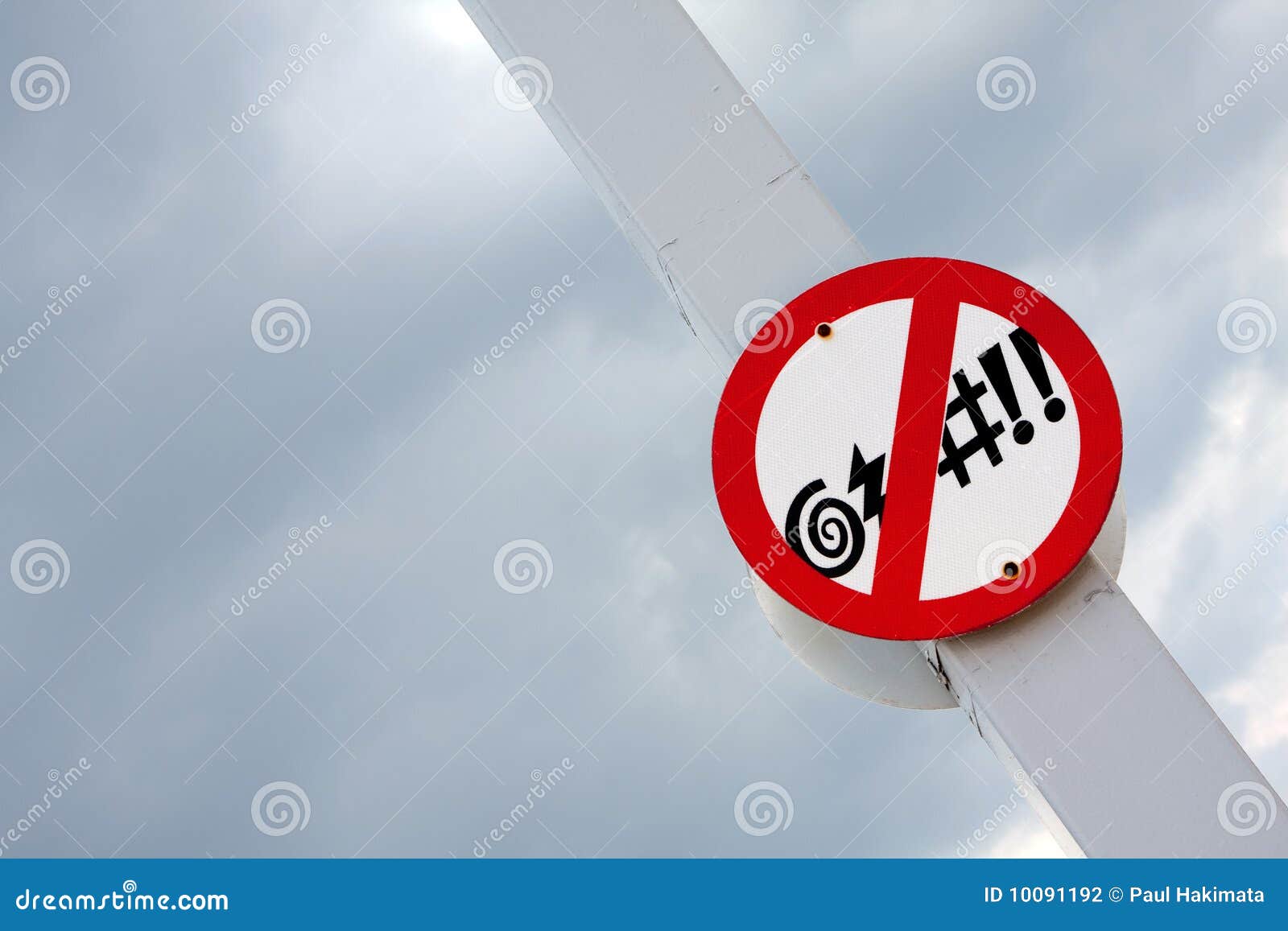 Forbid cursing sign stock photo. Image of pole, instruct - 10091192