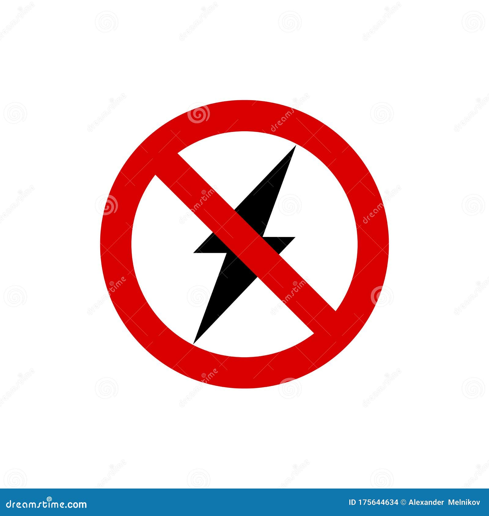 Forbid Lightning. No Lightning Stock Illustration - Illustration of ...