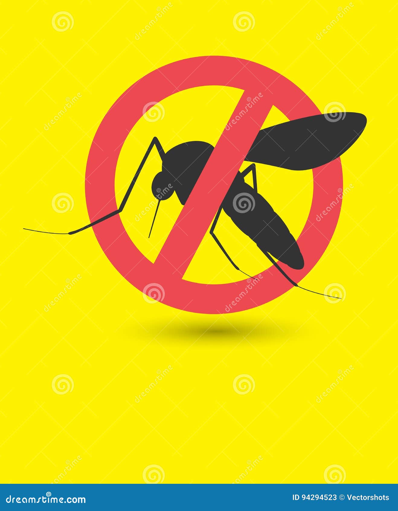 Mosquito. Symbol Parasite Warning Sign. Silhouettes. Anti Mosquitoes ...