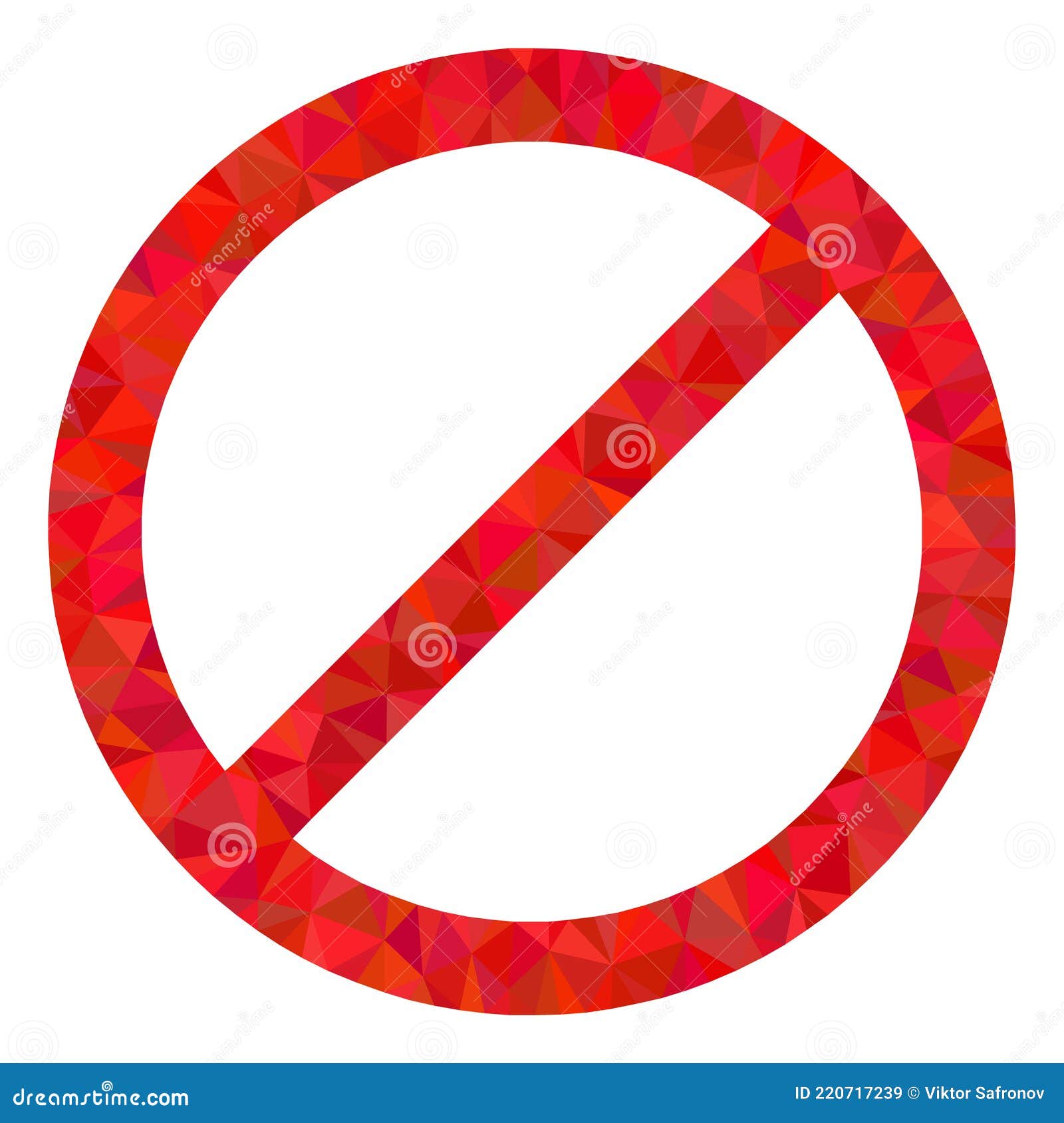 Forbid Polygonal Icon stock vector. Illustration of entry - 220717239
