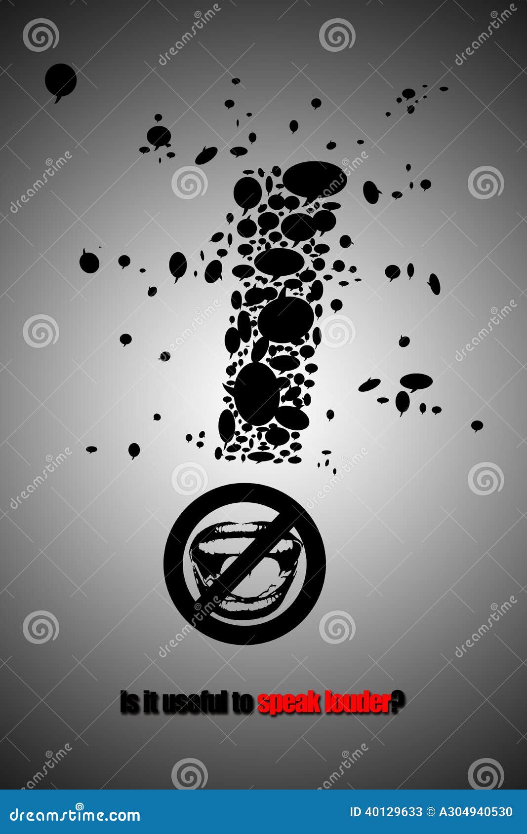 Forbid to talk stock illustration. Illustration of prohibiteding - 40129633