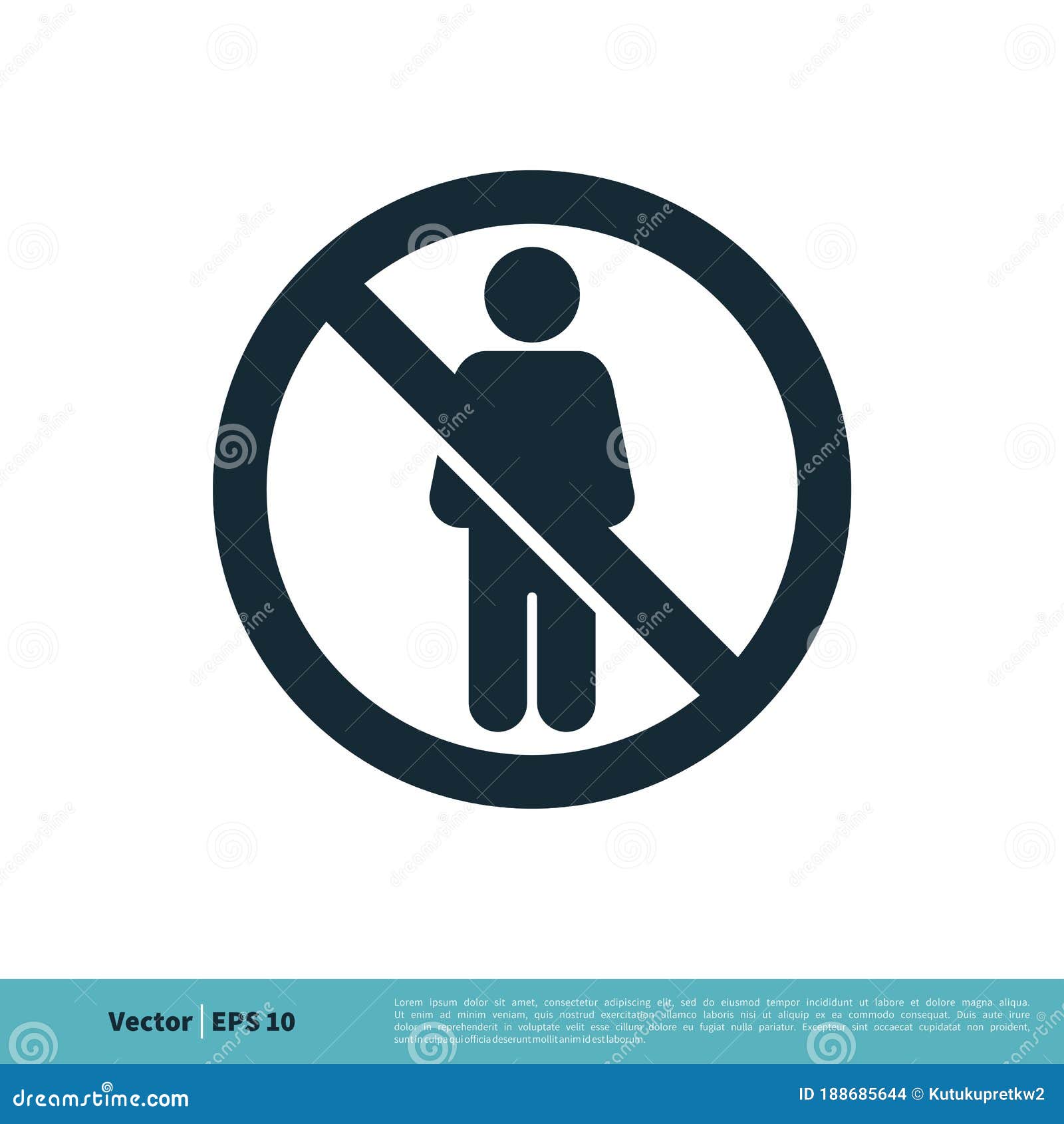 Forbidden Area Icon Vector Logo Template Illustration Design. Vector ...