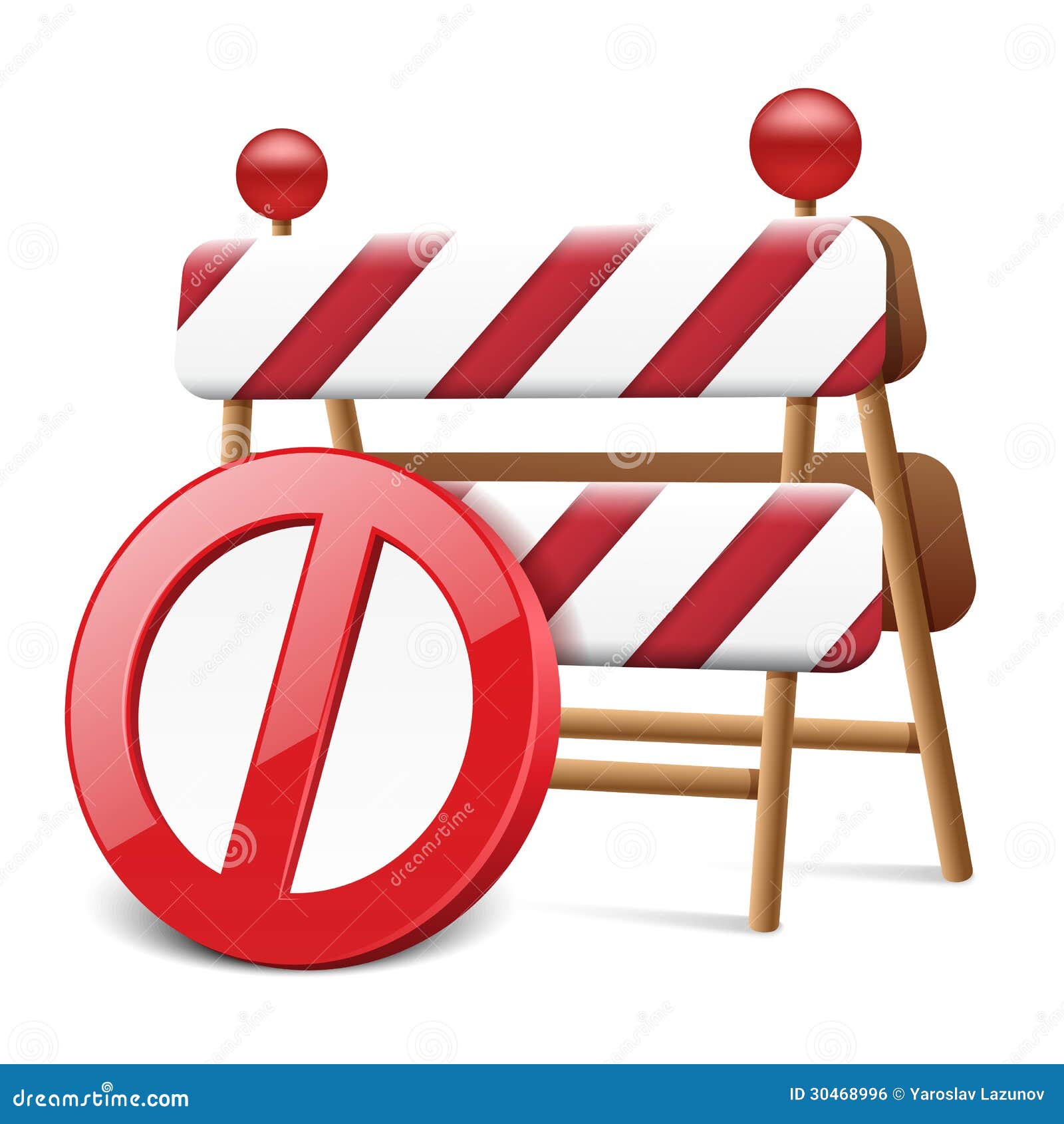 Forbidden Circle with Road Warning Sign Stock Vector - Illustration of ...