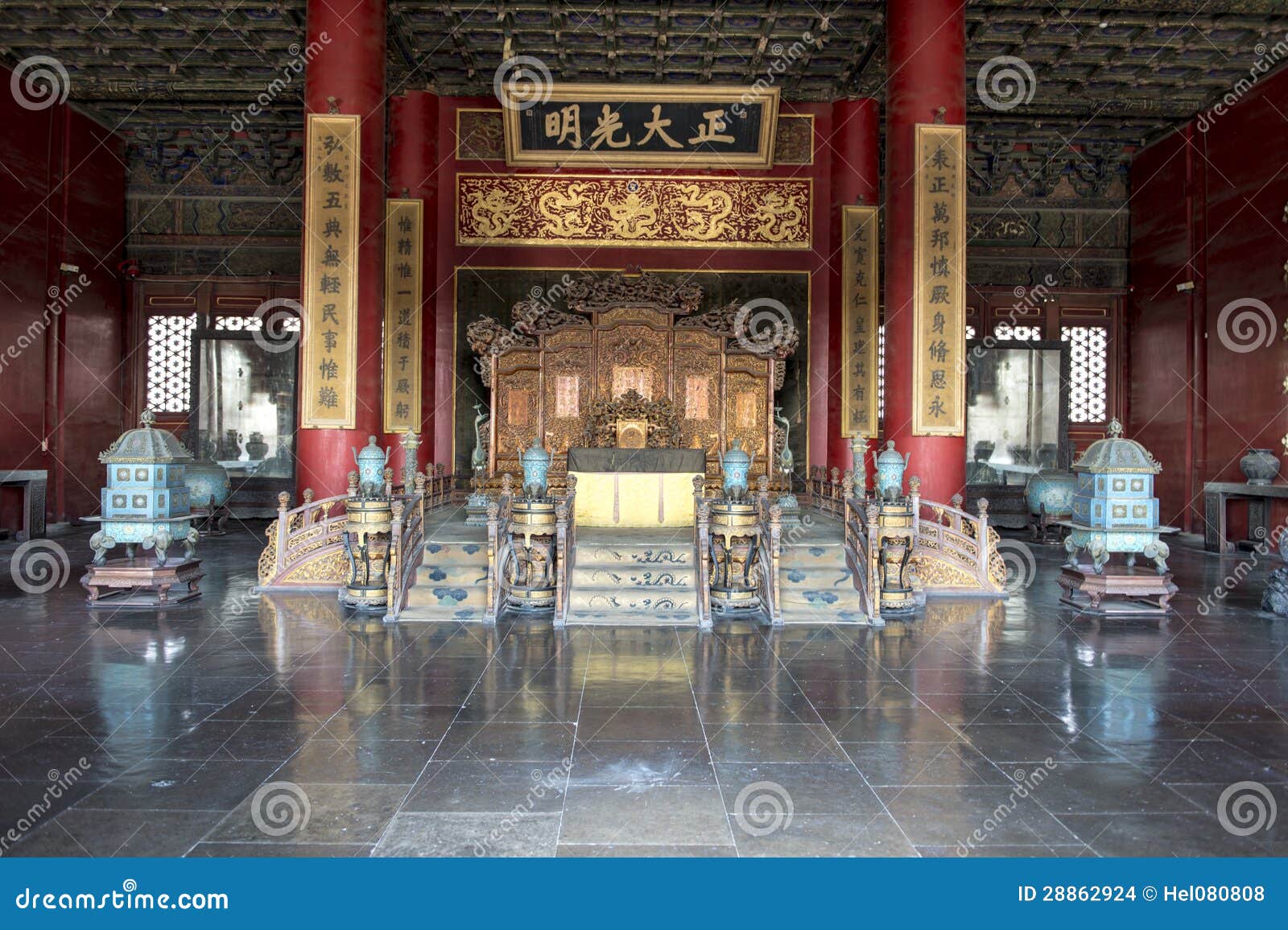 Throne Forbidden City, Beijing Editorial Stock Image - Image of ancient ...