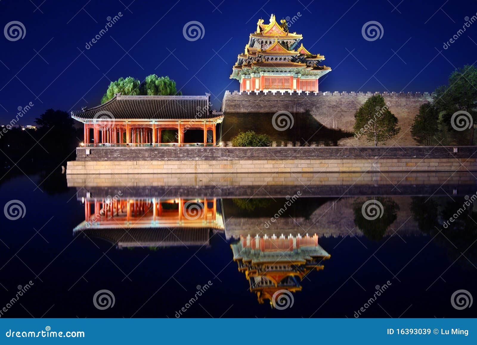 The Forbidden City Night Piece Stock Image - Image of historical, asian ...