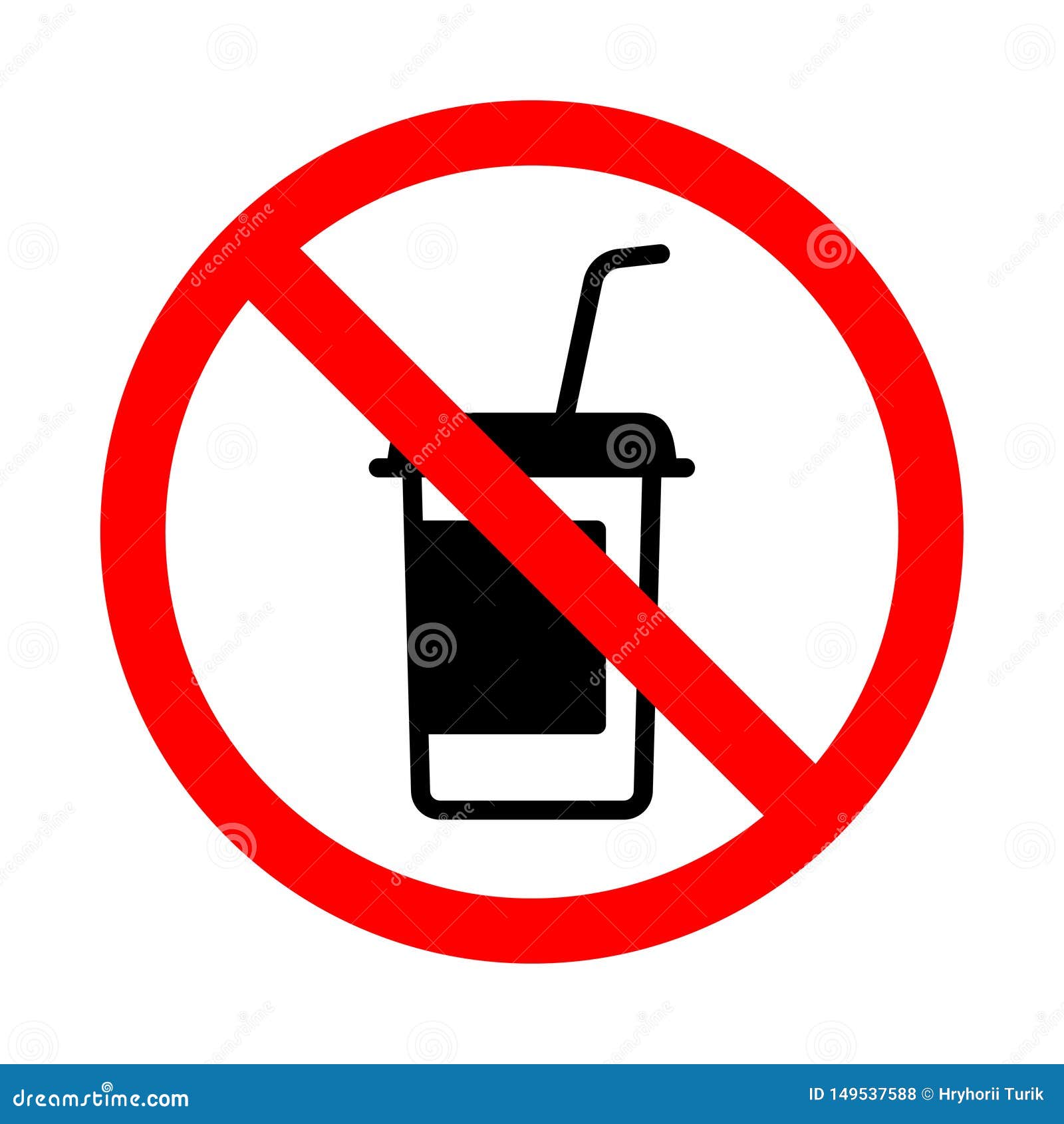 Forbidden Drink Icon. Vector Illustration of a Collection Signs Stock ...