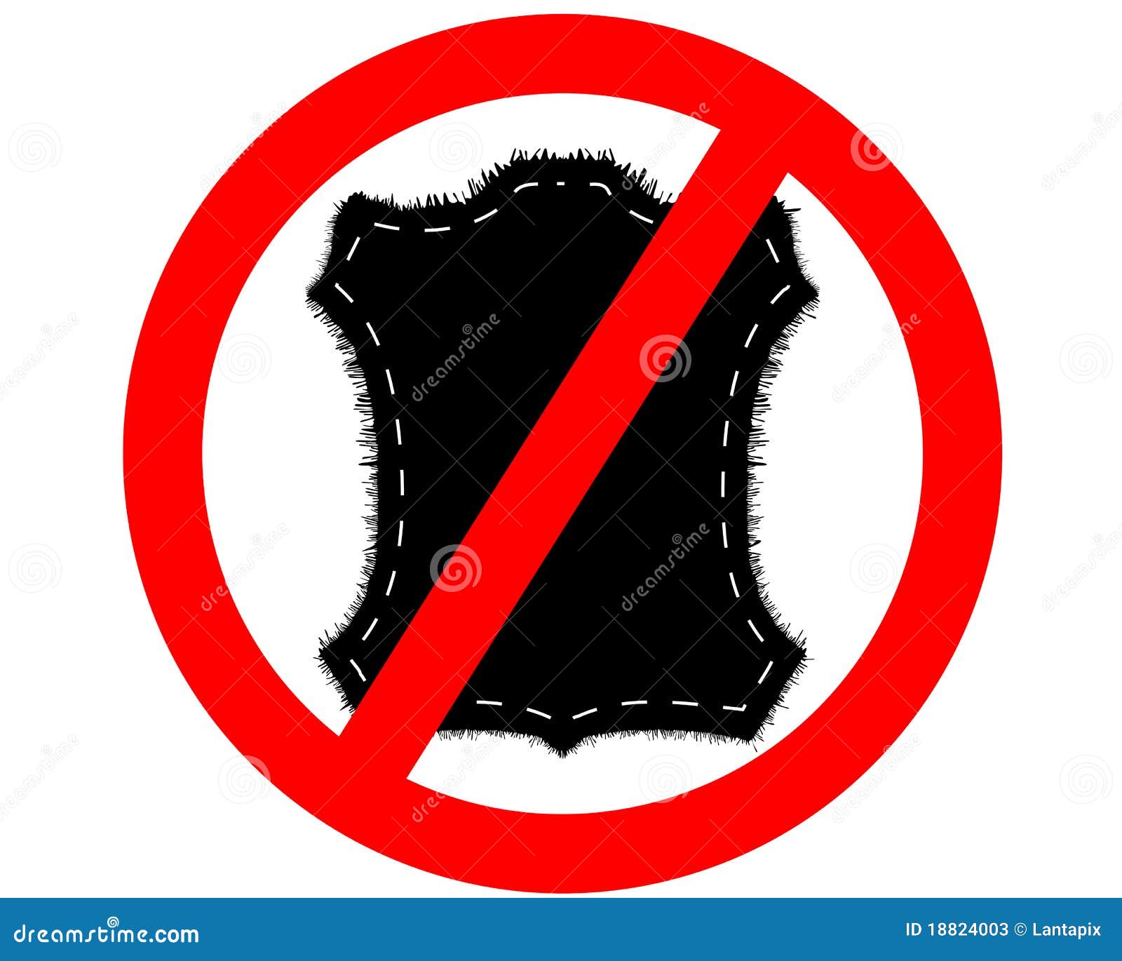 Forbidden fur stock illustration. Illustration of sign - 18824003