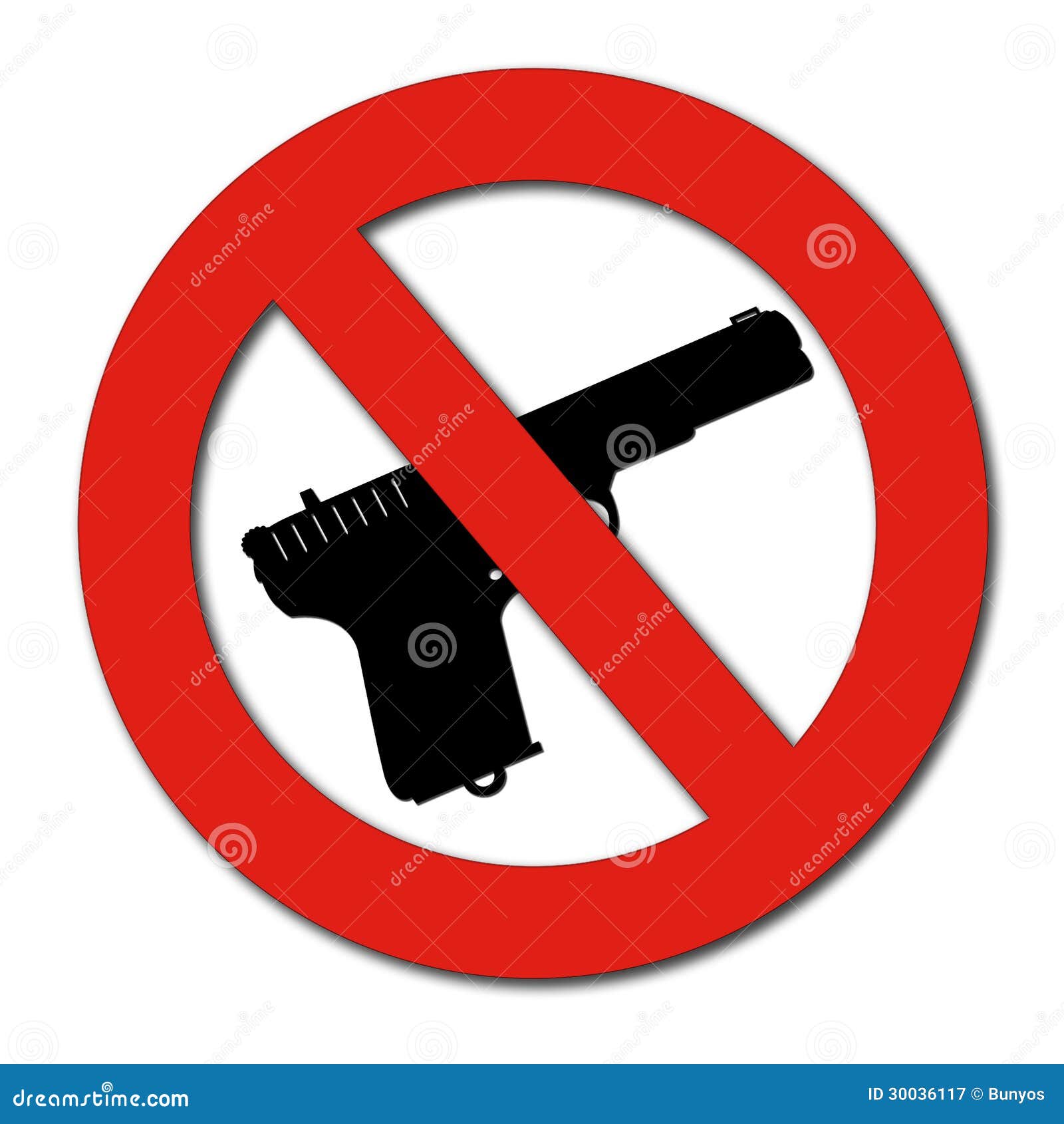 No Guns or Weapons sign stock illustration. Illustration of ordnances ...