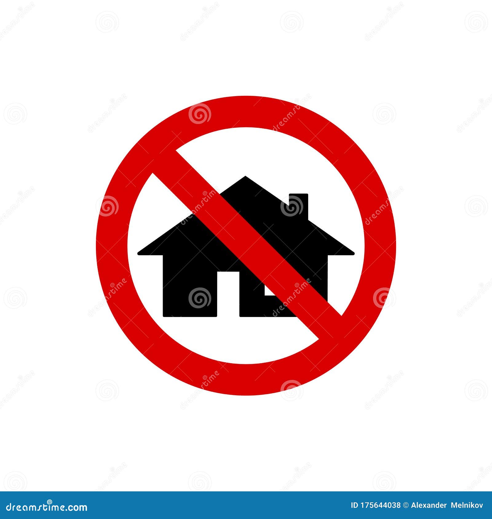 Forbidden House. Not Home Icon Stock Illustration - Illustration of ...