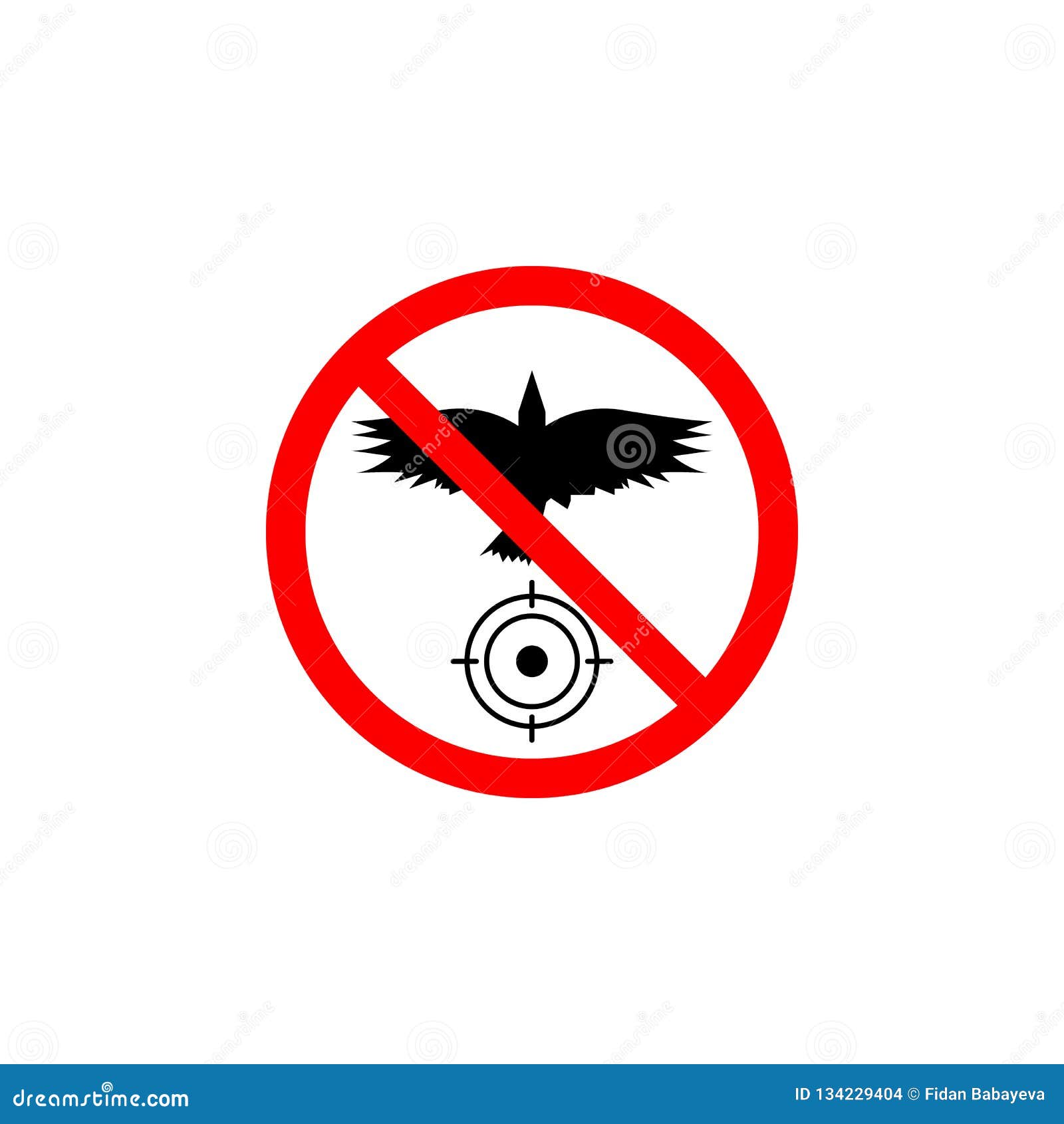 Forbidden Hunting Eagle Icon on White Background Can Be Used for Web ...