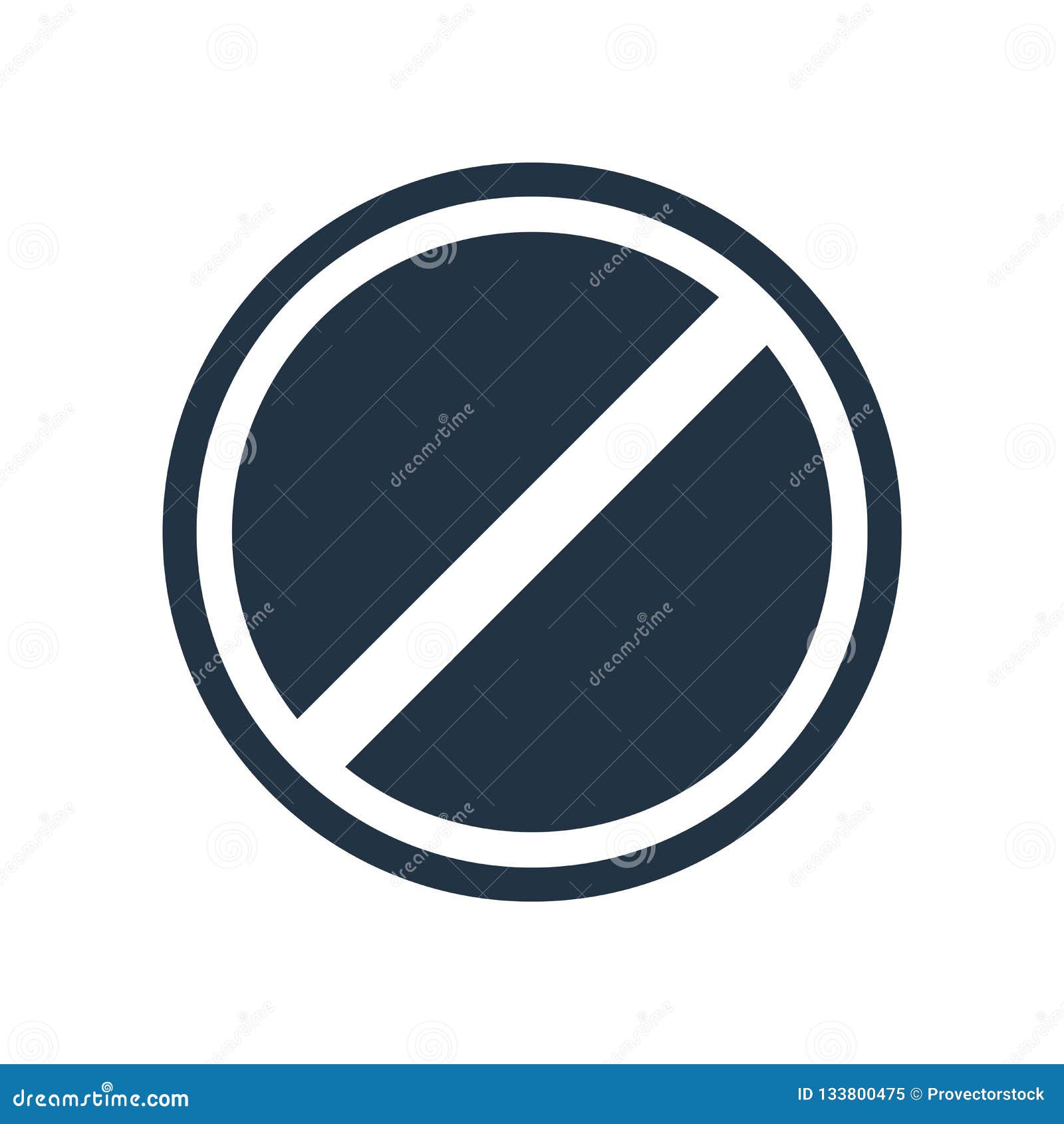 Forbidden Icon Vector Isolated on White Background, Forbidden Si Stock ...