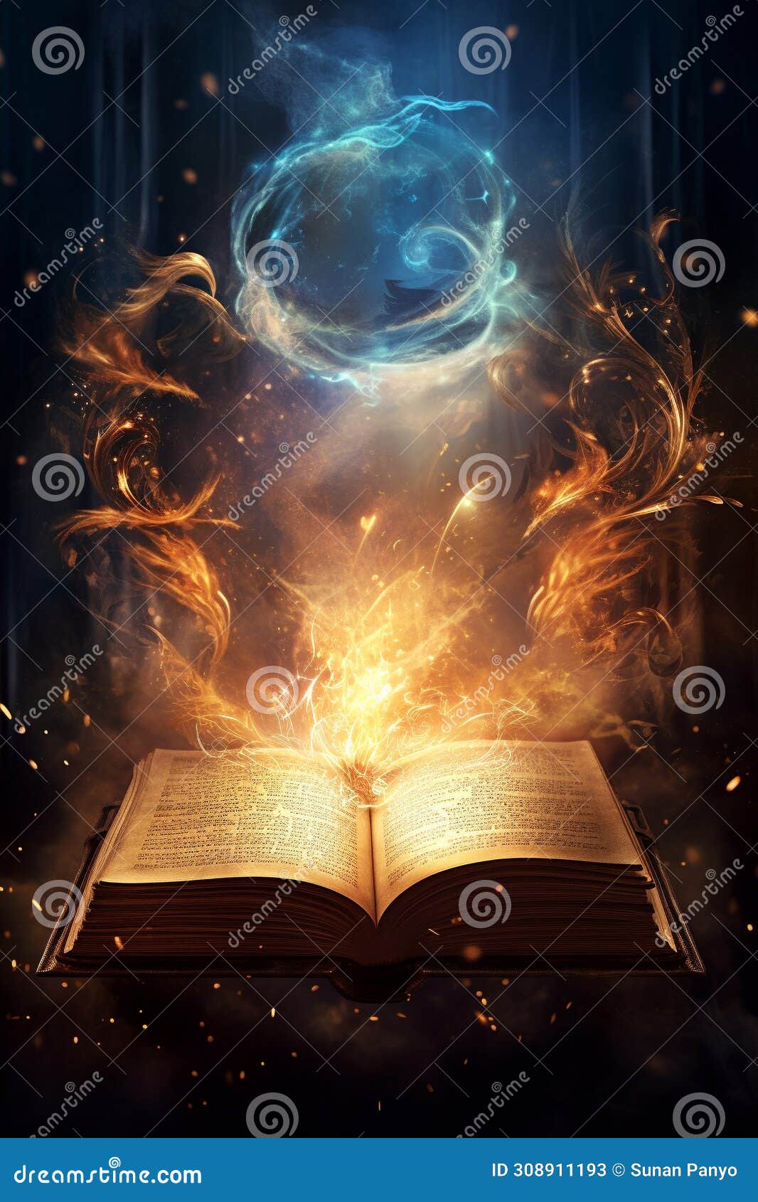 Forbidden Knowledge within a Mystical Book Stock Illustration ...