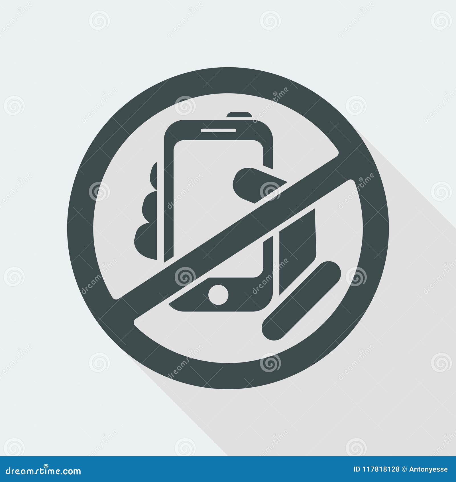 Forbidden phone icon stock vector. Illustration of message - 117818128