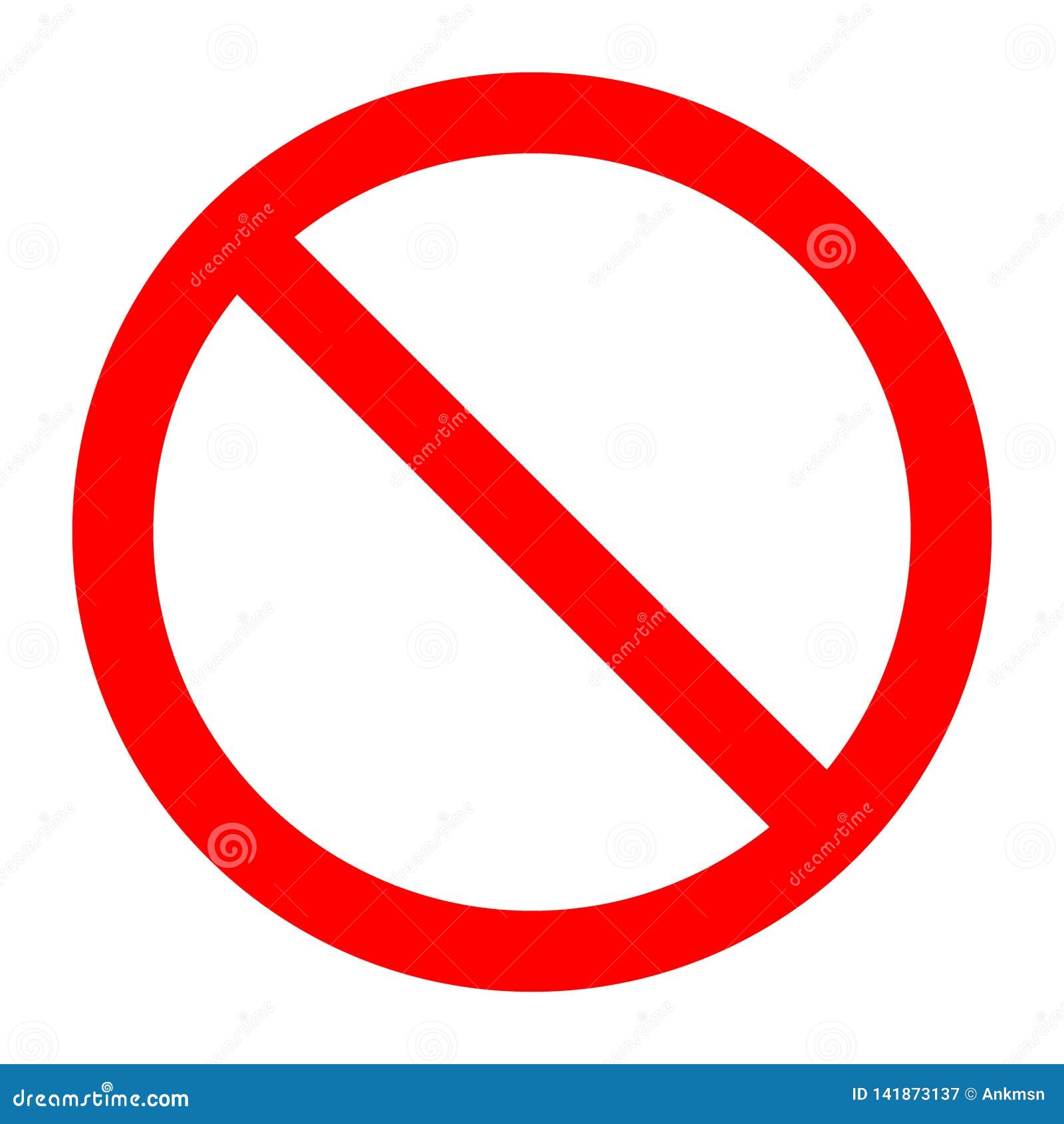 Forbidden Prohibition Sign Template Stock Vector - Illustration of ...