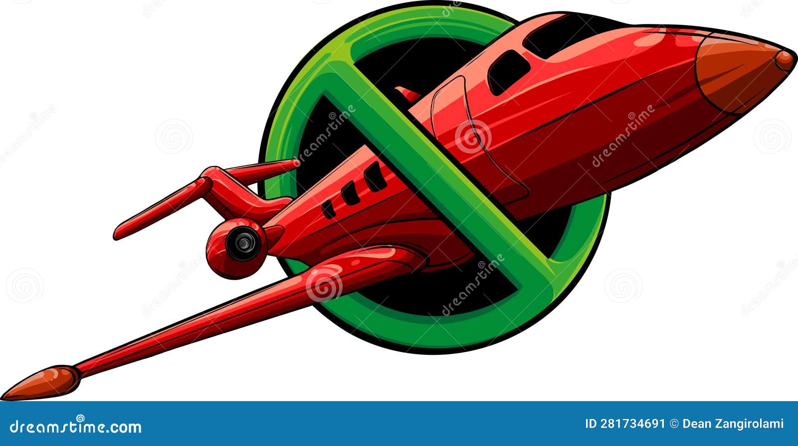 Forbidden Sign with Airplane Icon. Forbidden To Fly. Stock Illustration ...