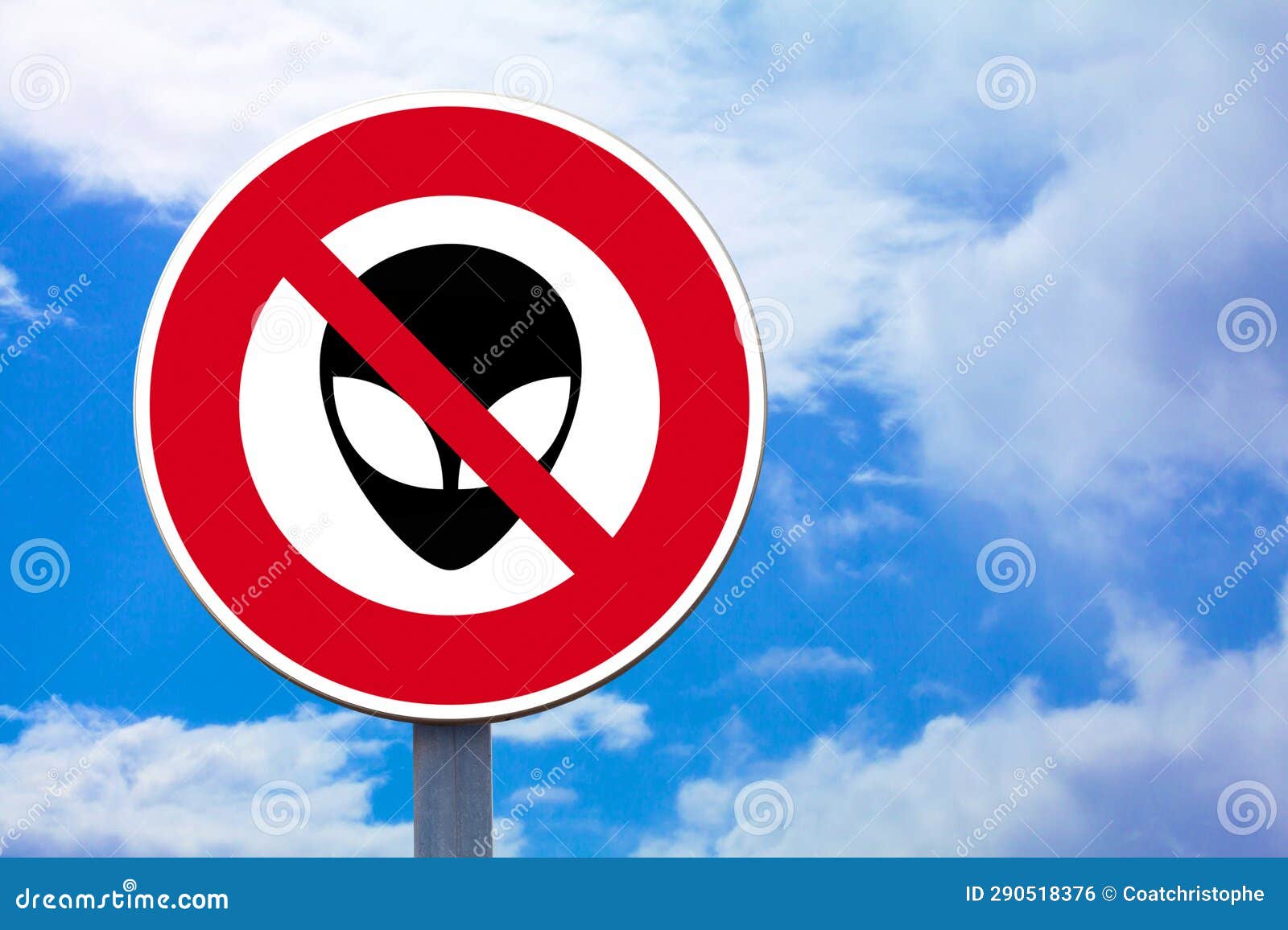 Alien - Forbidden sign stock photo. Image of sign, invasion - 290518376