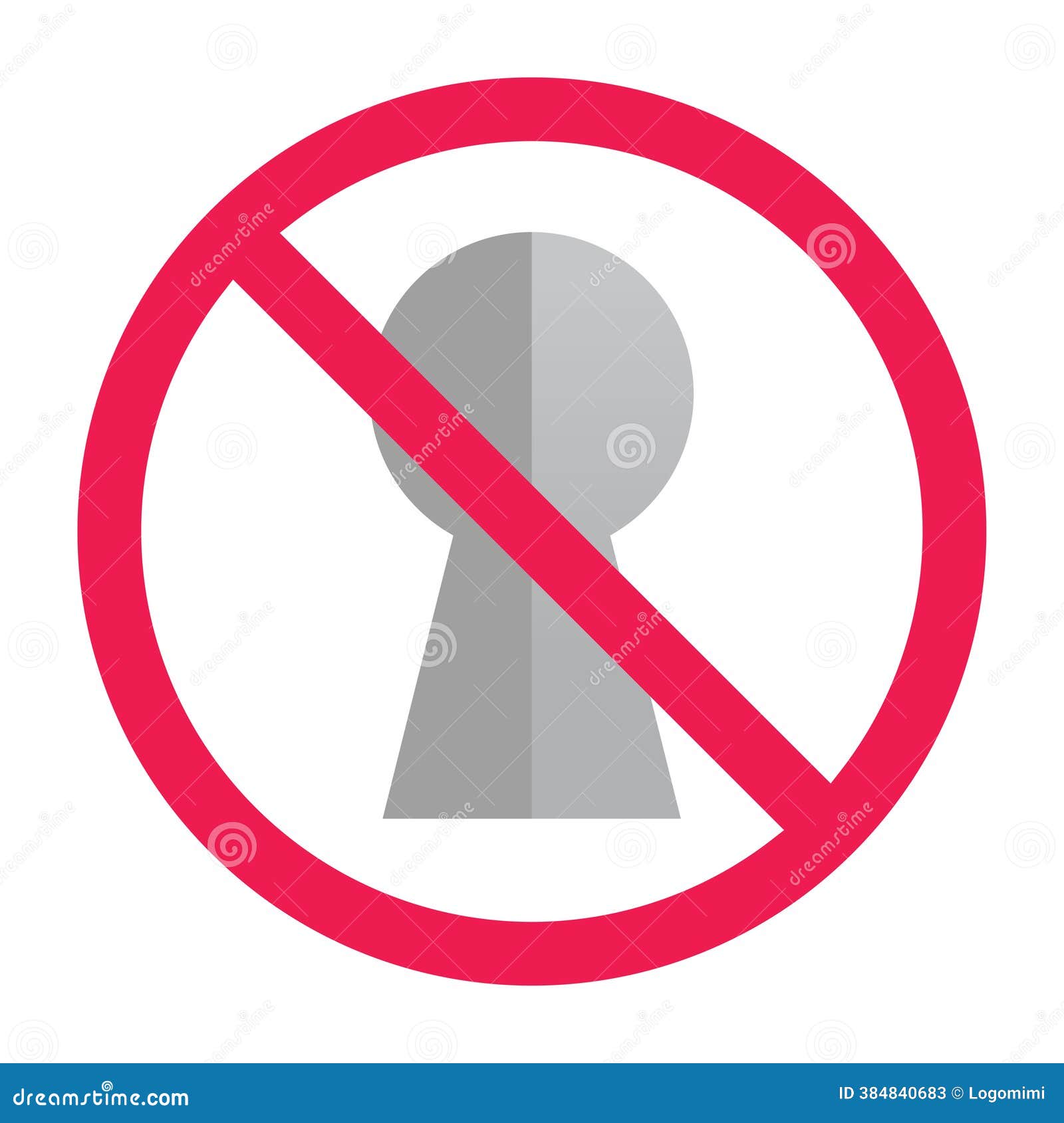 Keyhole Icon. Key Hole For Door. Black Silhouette Keyhole Isolated On ...