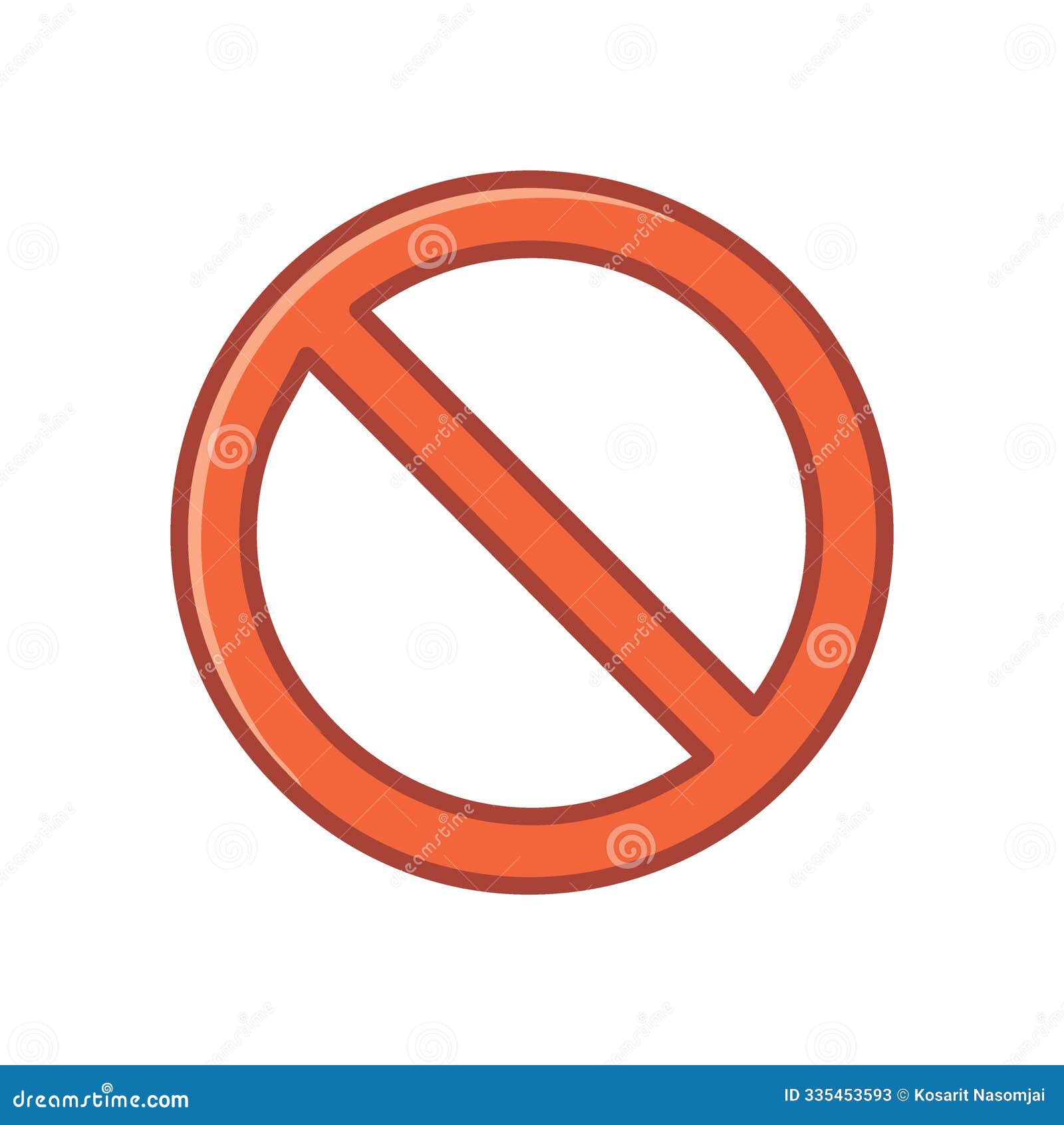 Forbidden Sign. Red Circle with Diagonal Line, Indicating Prohibition ...