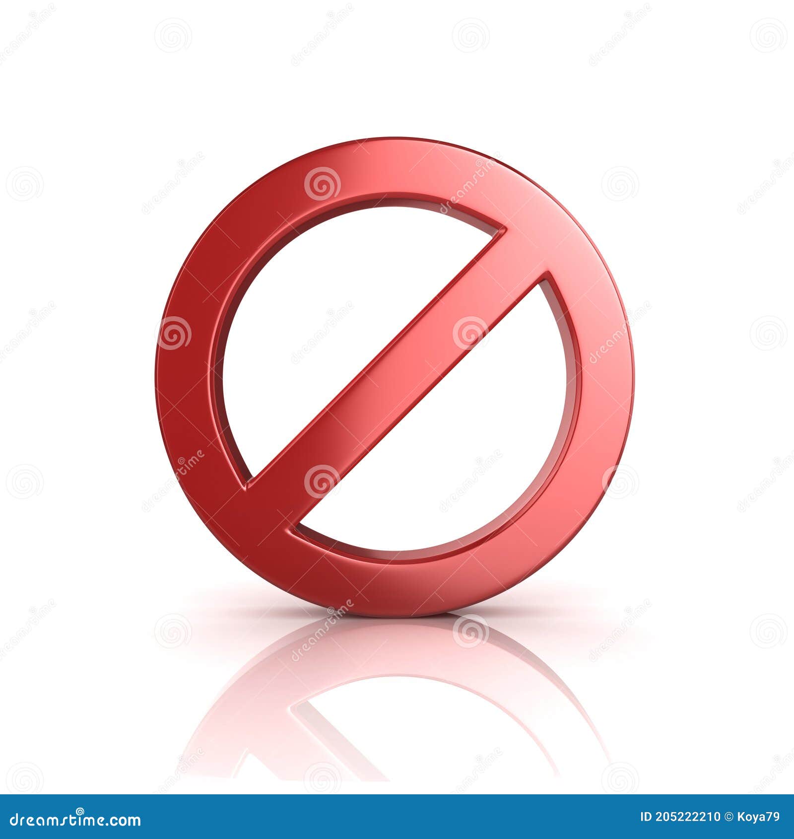 Forbidden Sign on White Background Stock Illustration - Illustration of ...