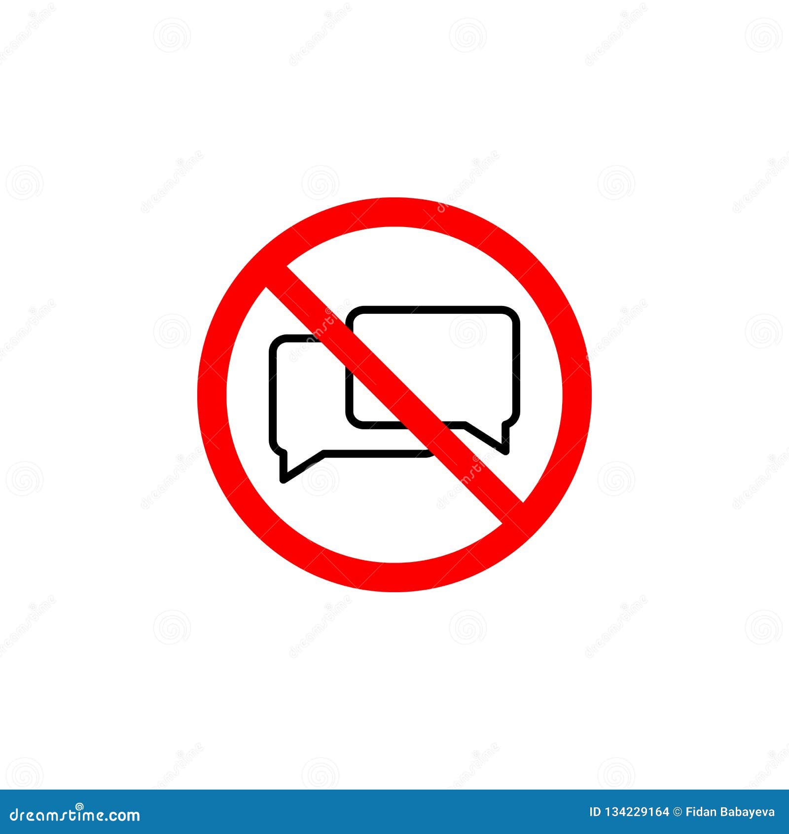 Forbidden Talking Icon on White Background Can Be Used for Web, Logo ...