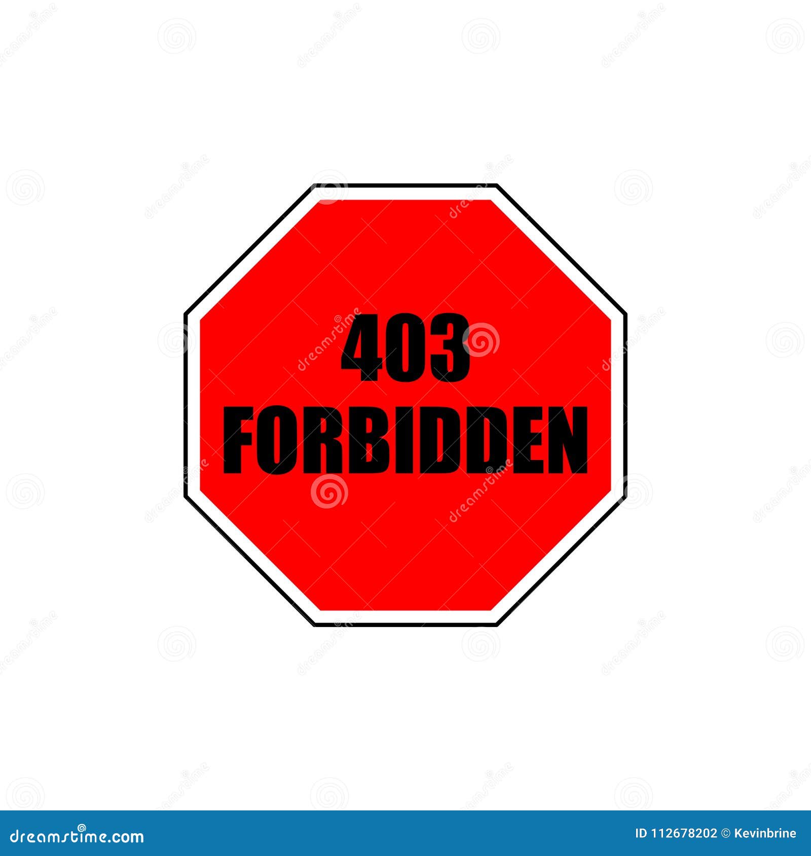 403 Forbidden Sign stock vector. Illustration of problem - 112678202